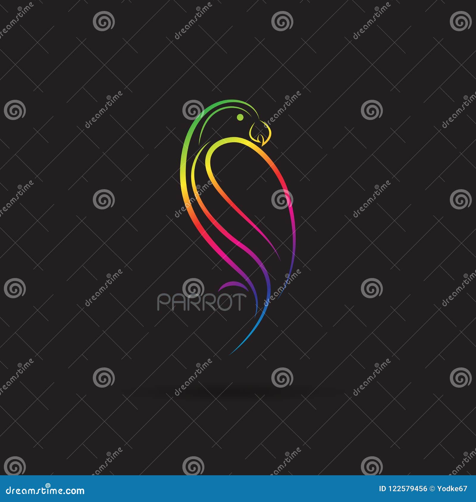 Vector Set Of Parrot Design On White Background. Wild Animals. Birds ...