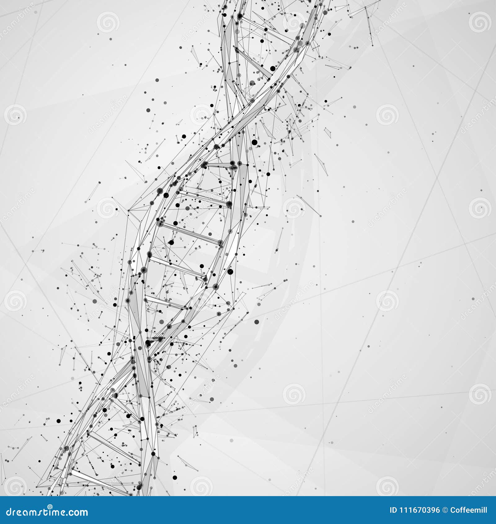 Vector. Part of the Human Dna. 3d Triangular Abstract Style Stock ...