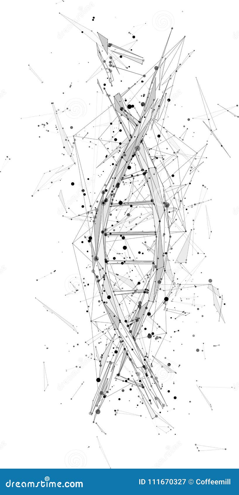 Vector. Part of the Human Dna. 3d Triangular Abstract Style Stock ...