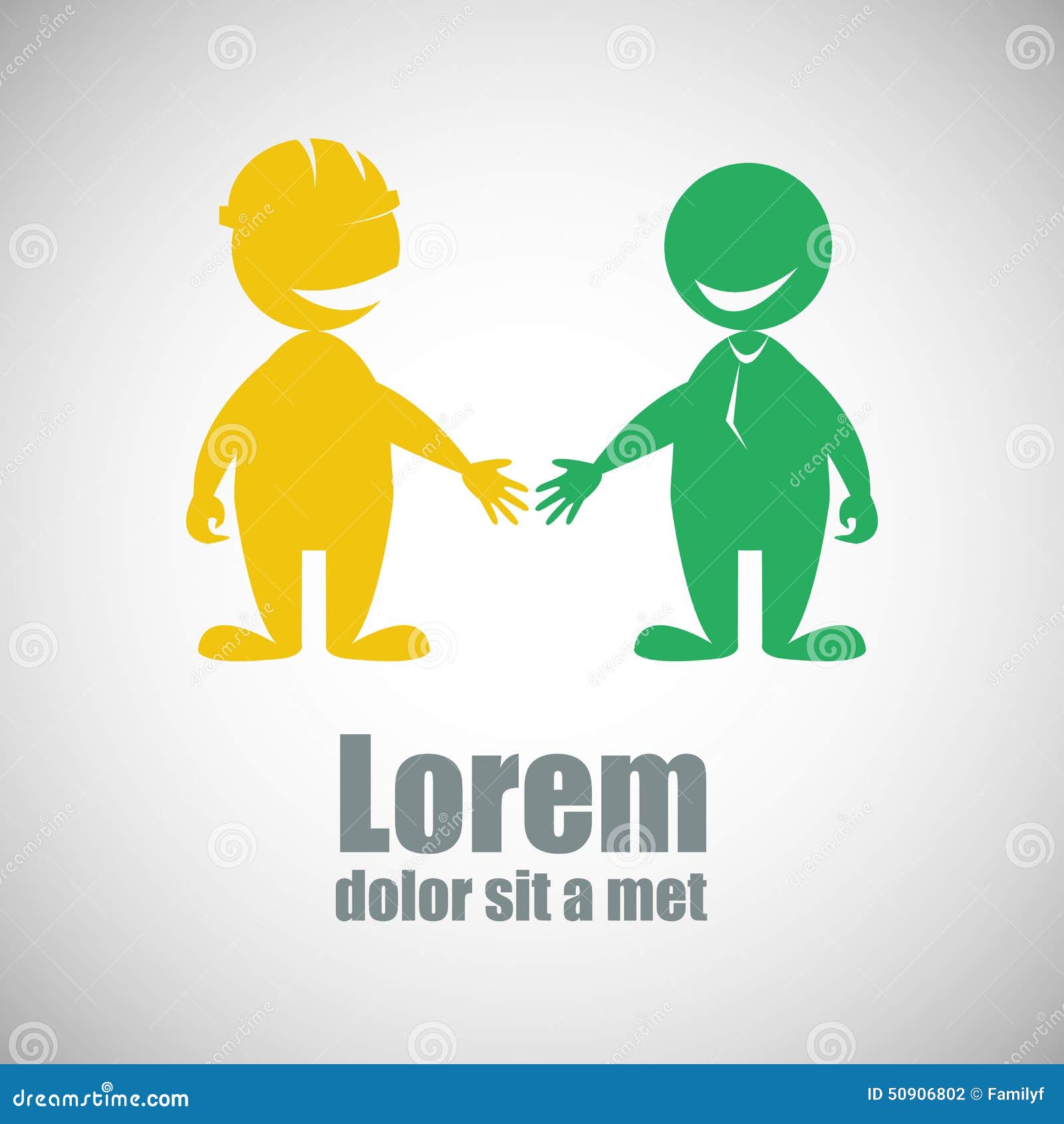 Vector partnership logo stock vector. Illustration of negotiation ...