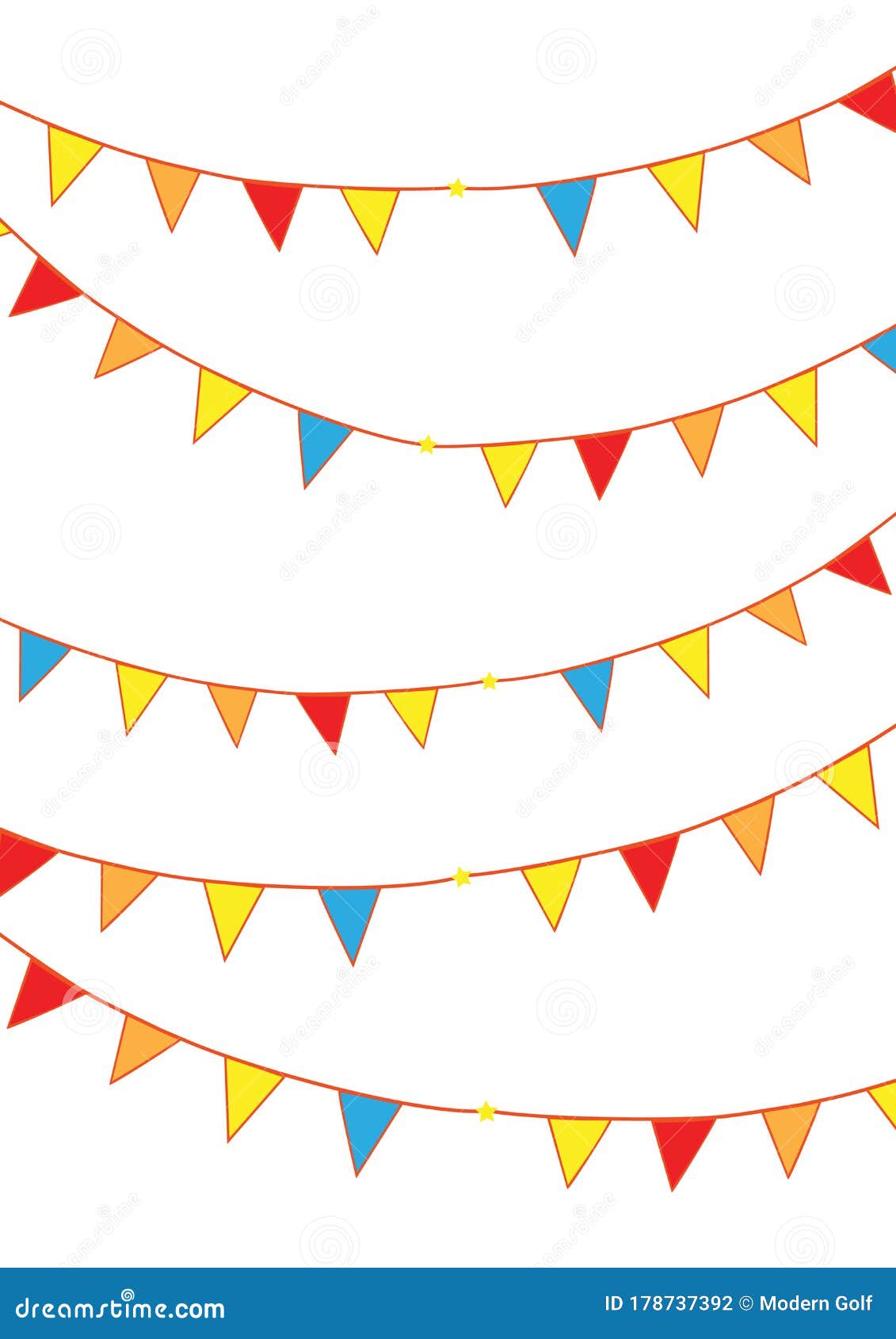 Vector Party Flags.vector Illustration Stock Vector - Illustration of ...