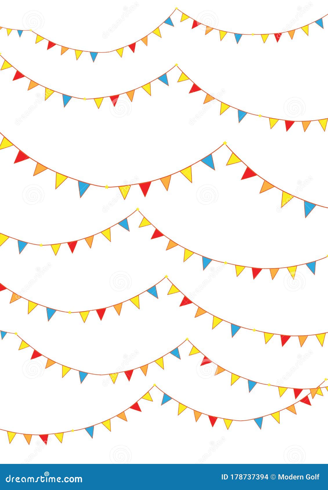Vector Party Flags.vector Illustration Stock Vector - Illustration of ...