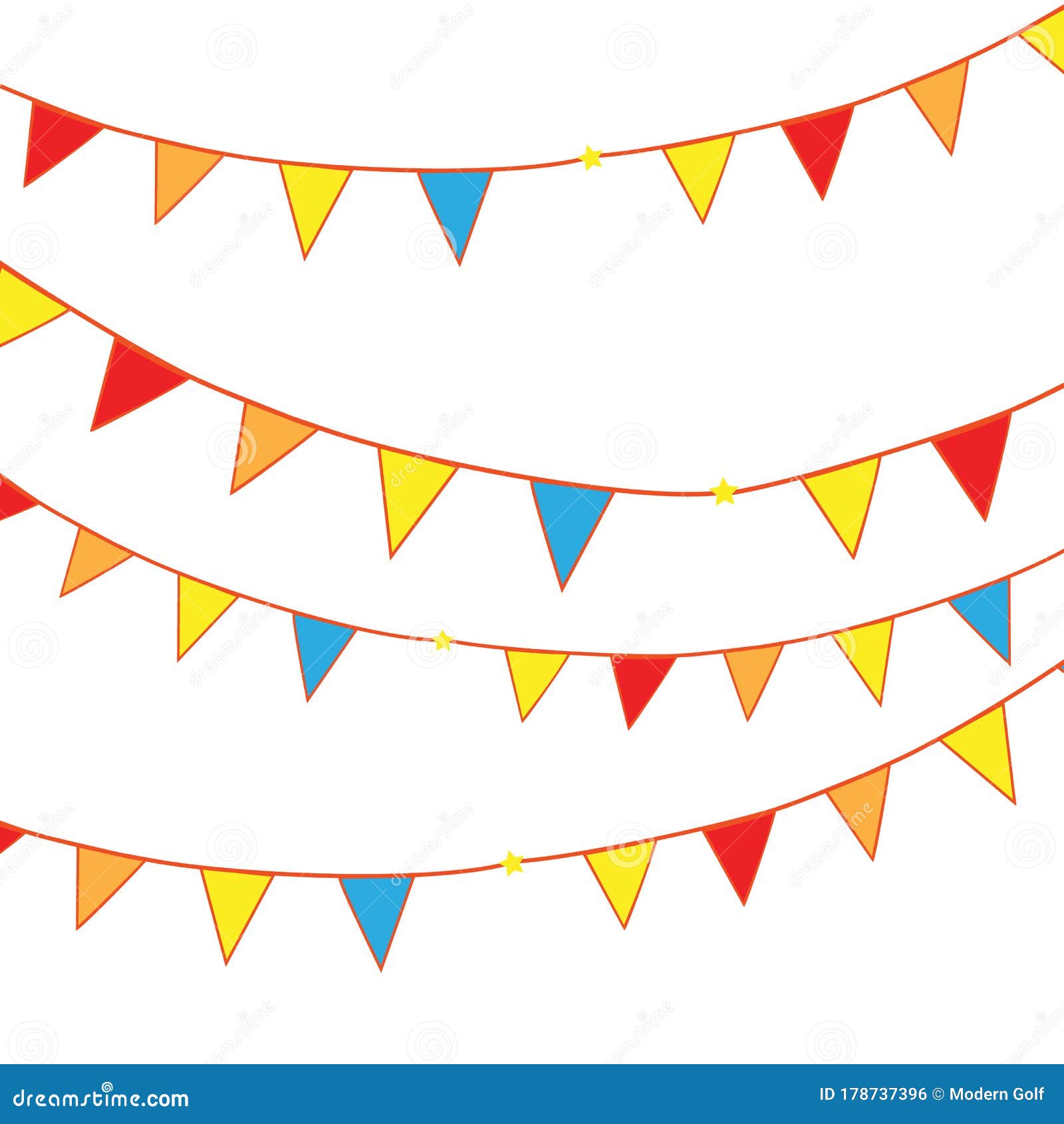 Vector Party Flags.vector Illustration Stock Vector - Illustration of ...