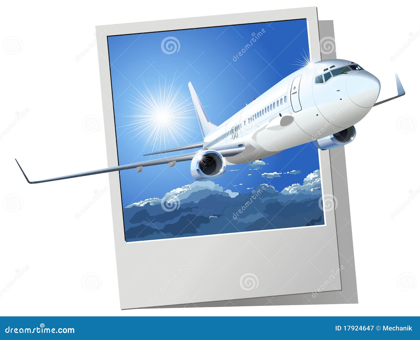 Boeing 747 Vector Illustration | CartoonDealer.com #28290036