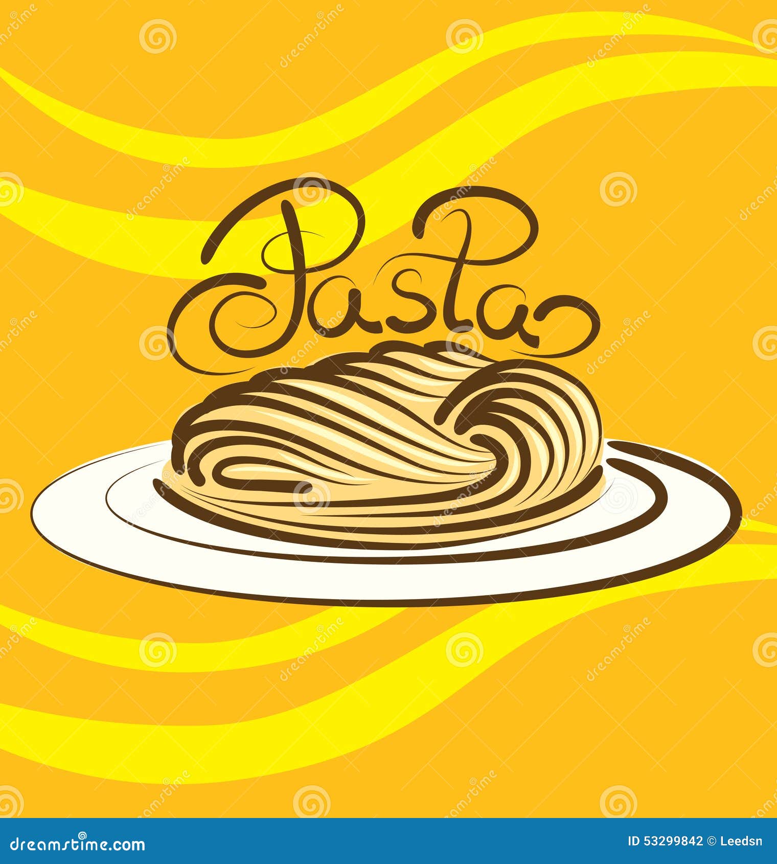 Vector Pasta stock vector. Illustration of inscription - 53299842