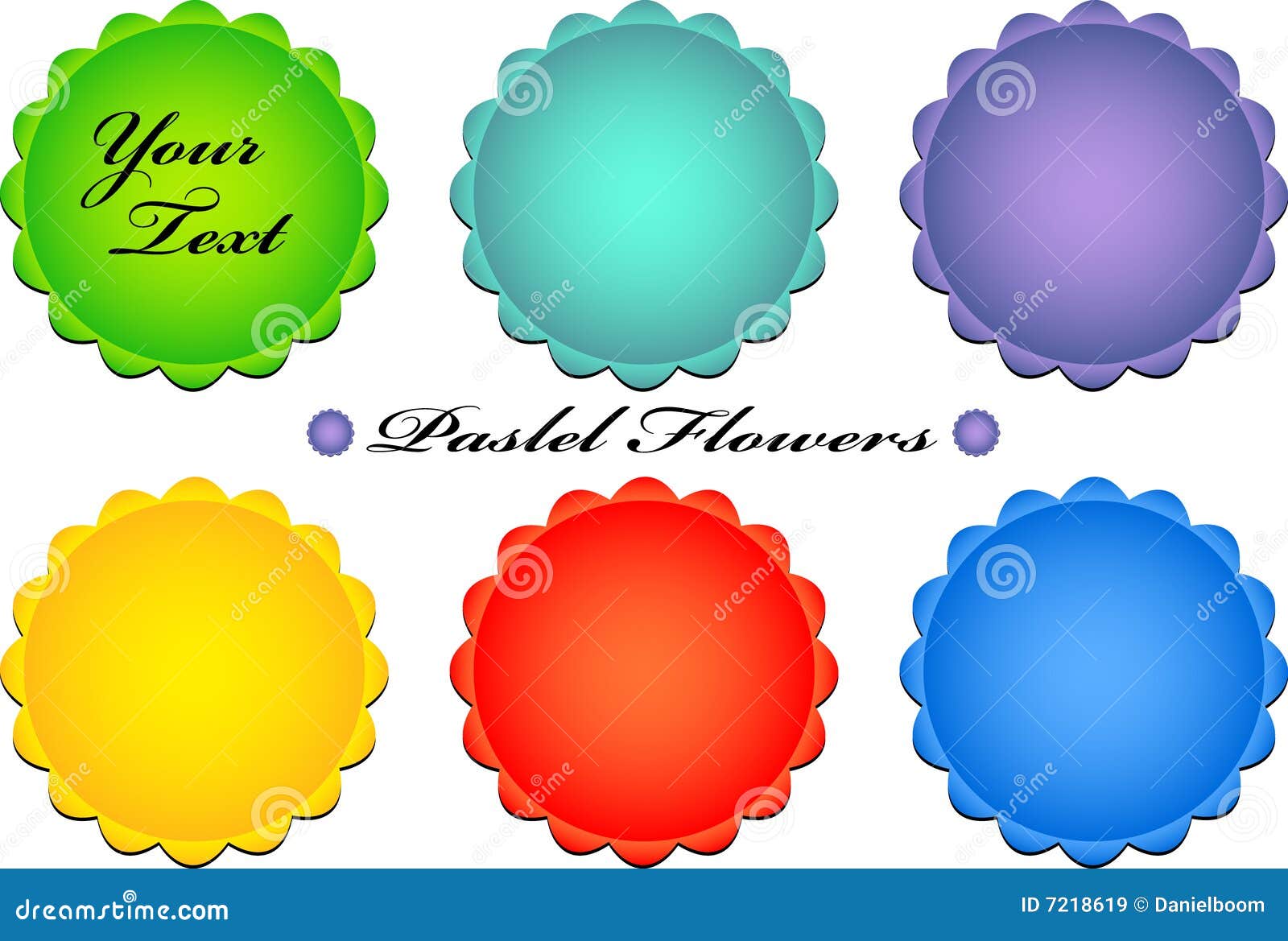 Vector Pastel Flower Buttons Stock Vector - Illustration of abstract ...