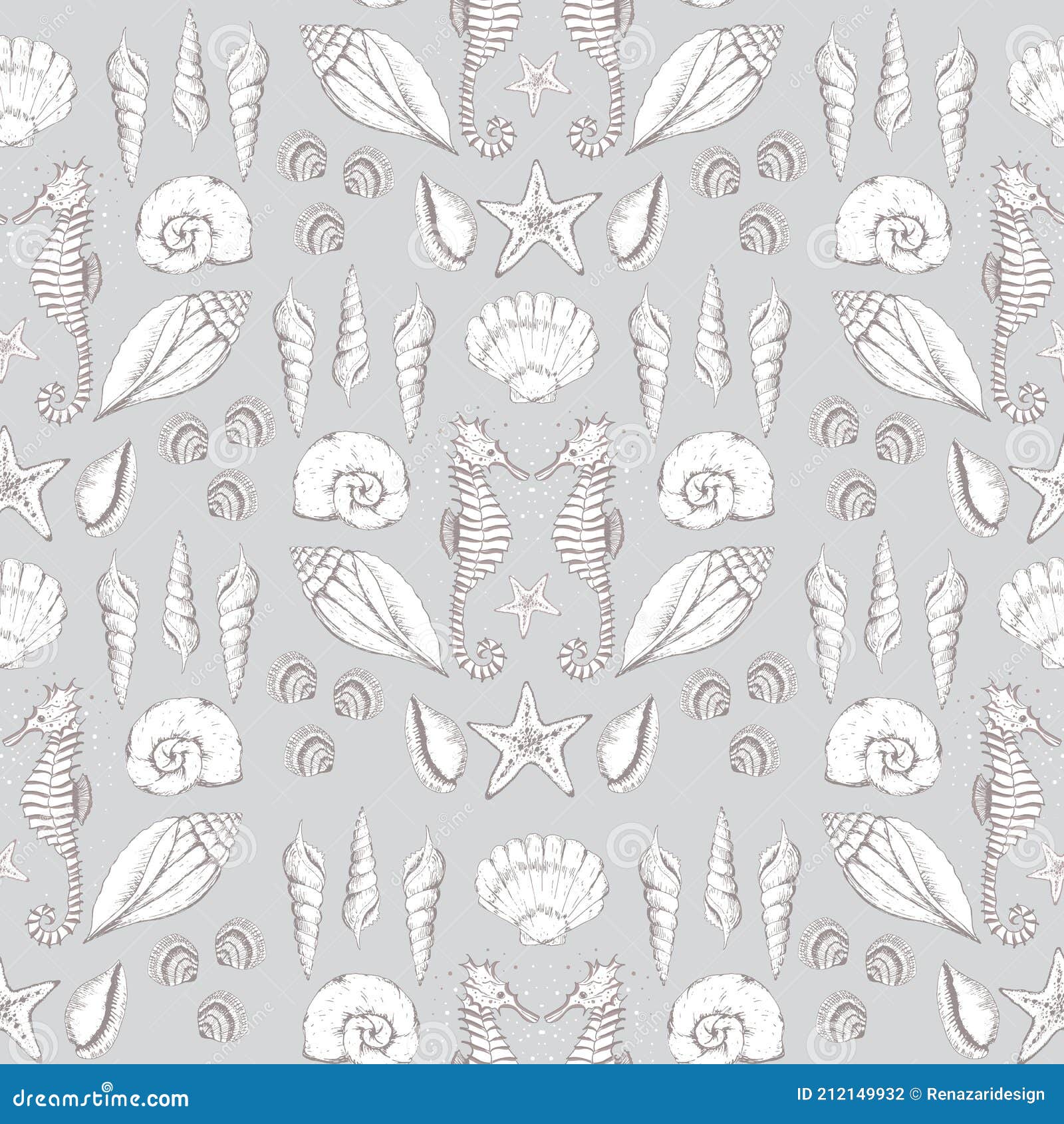 Pastel Seashells Clip Art Royalty-Free Illustration | CartoonDealer.com ...