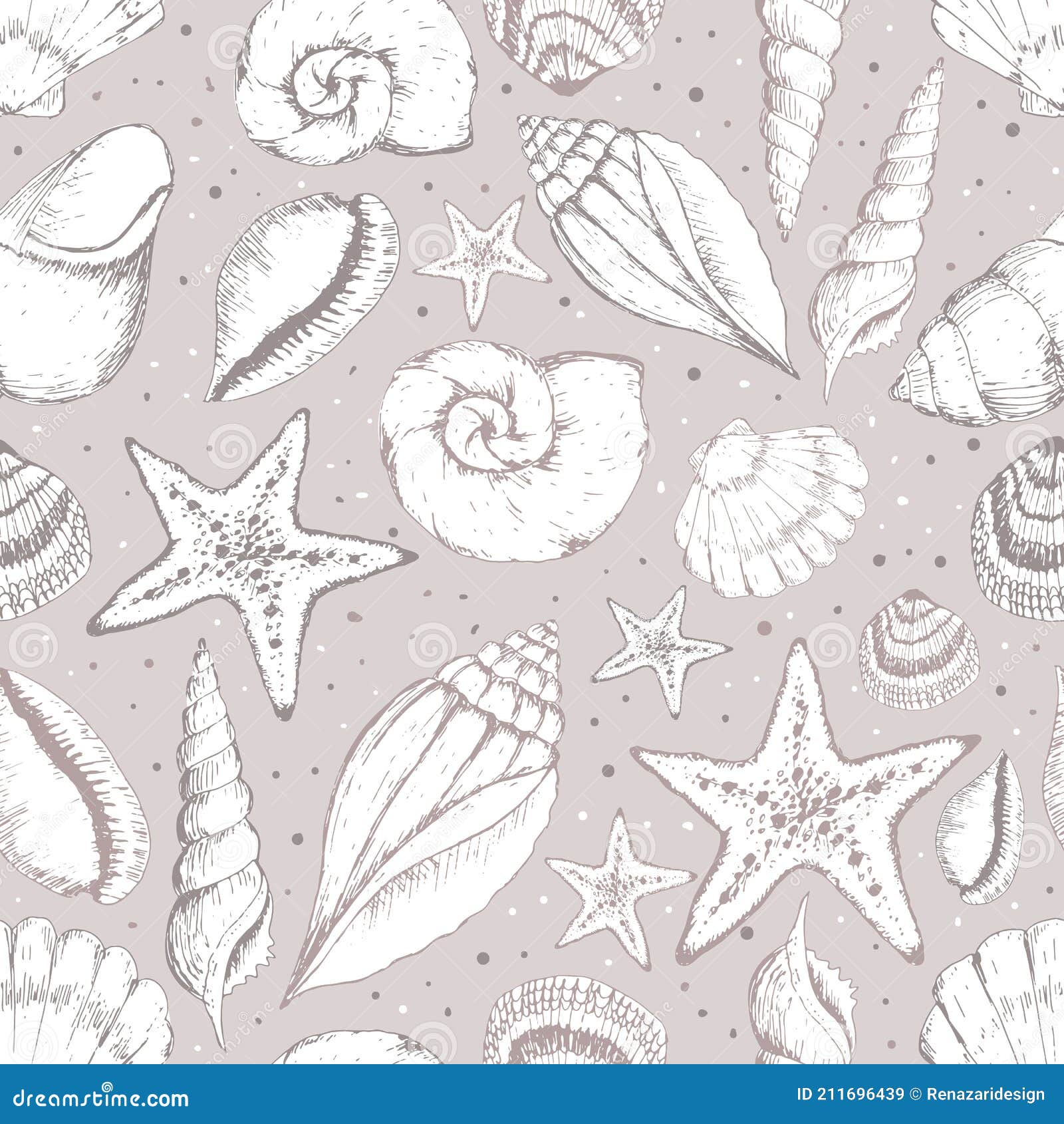 Pastel Seashells Clip Art Royalty-Free Illustration | CartoonDealer.com ...