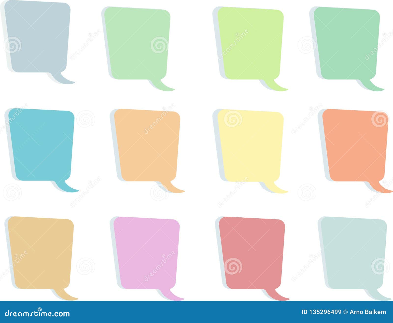 Vector Pastel Text Box On A White Background Stock Illustration ...