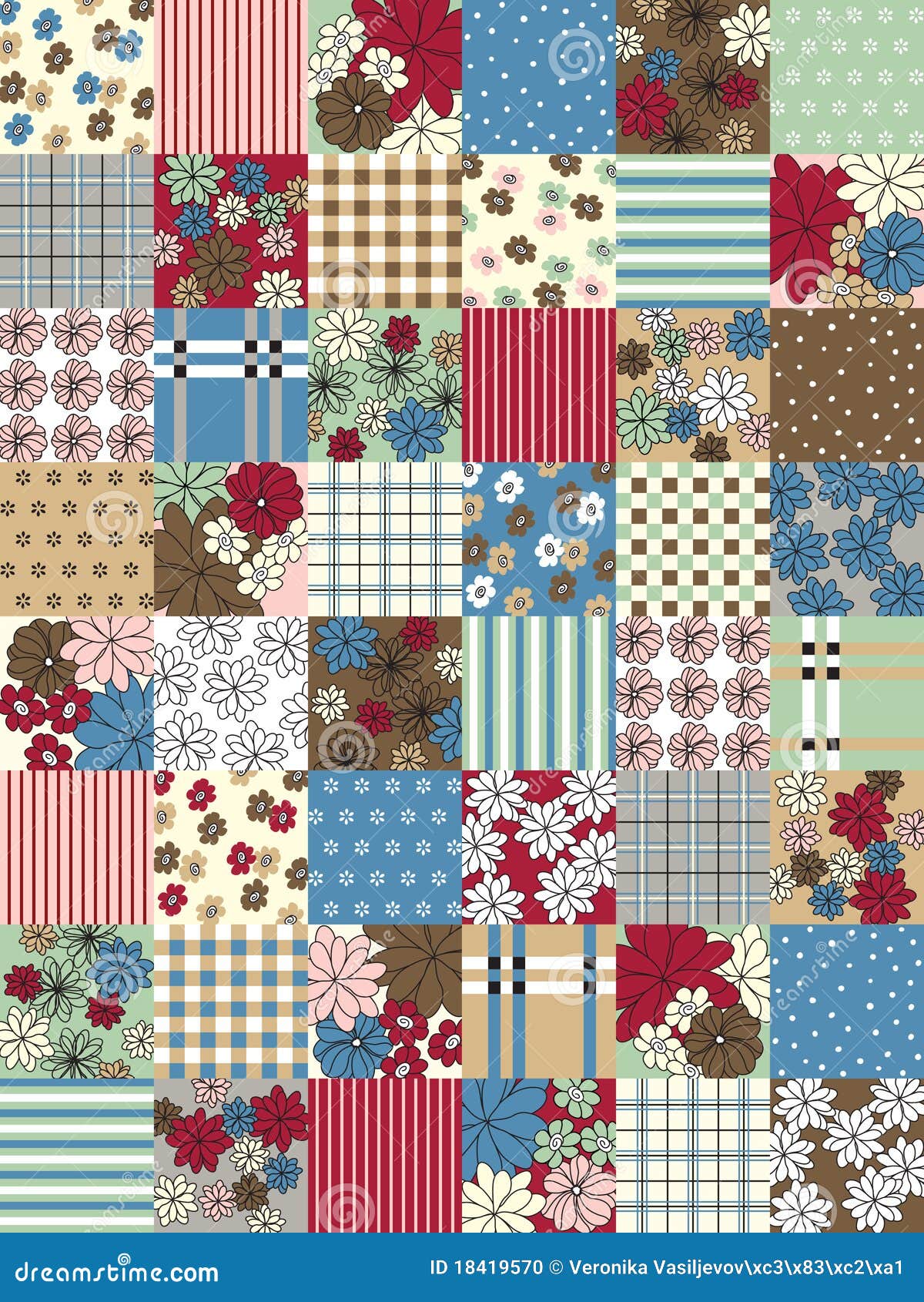 Vector patchwork stock vector. Illustration of decoration - 18419570