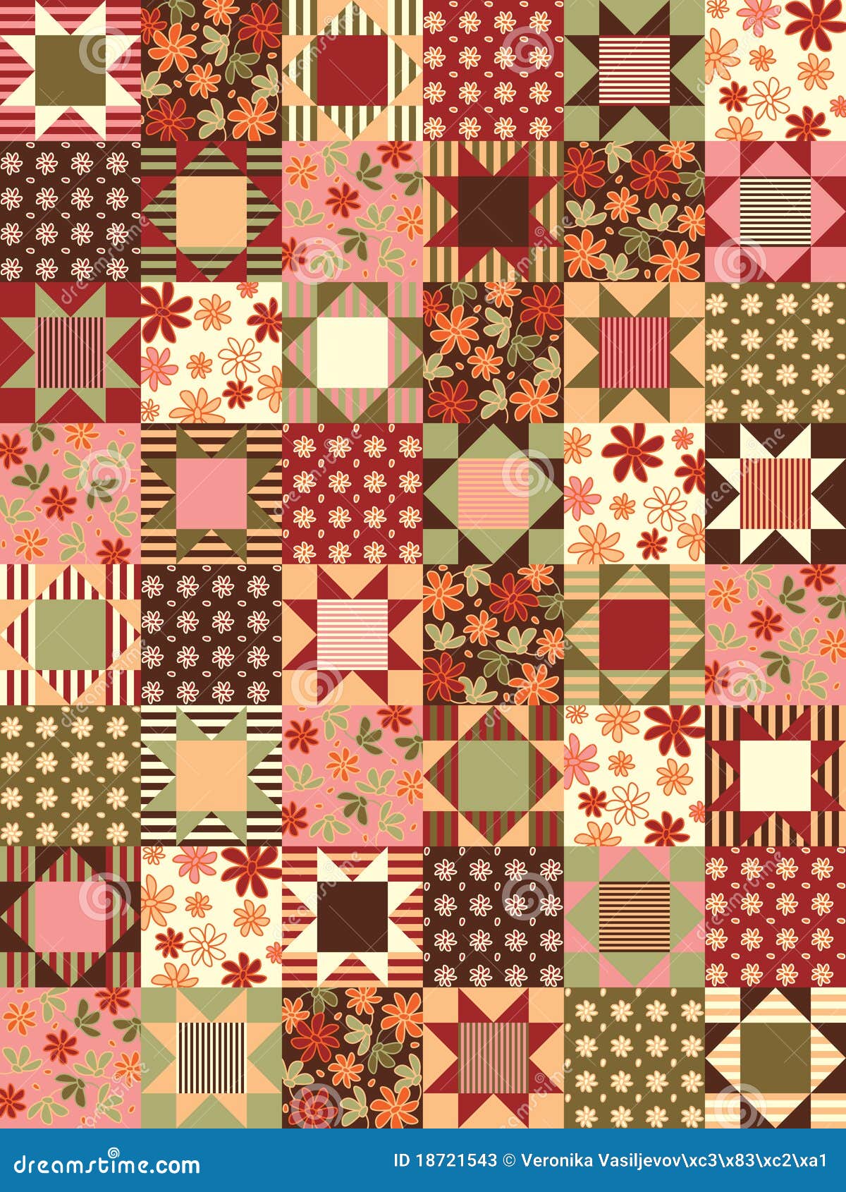 Vector patchwork stock illustration. Illustration of decor - 18721543