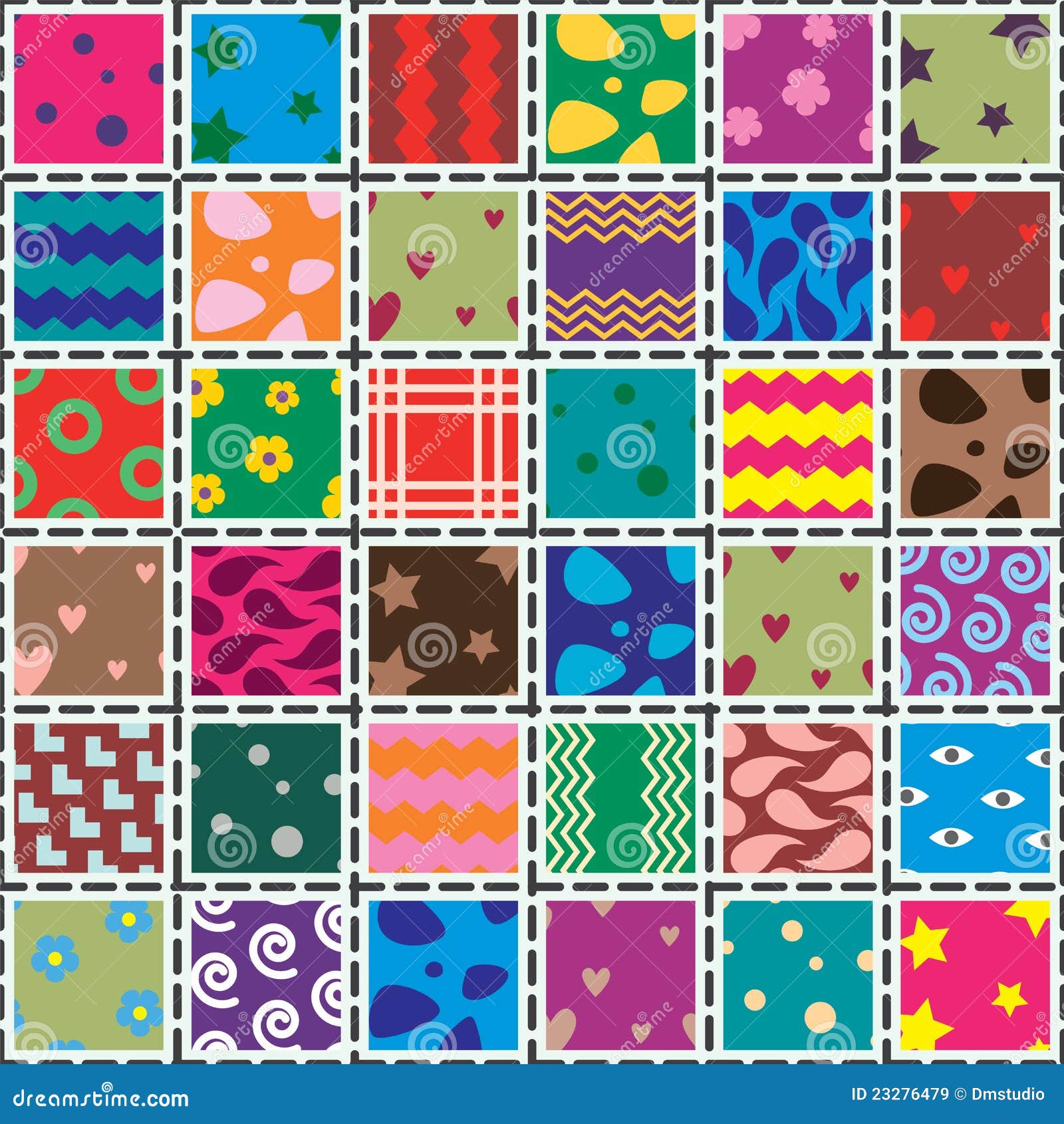 Vector Set Of Patchwork Animals | CartoonDealer.com #38440425