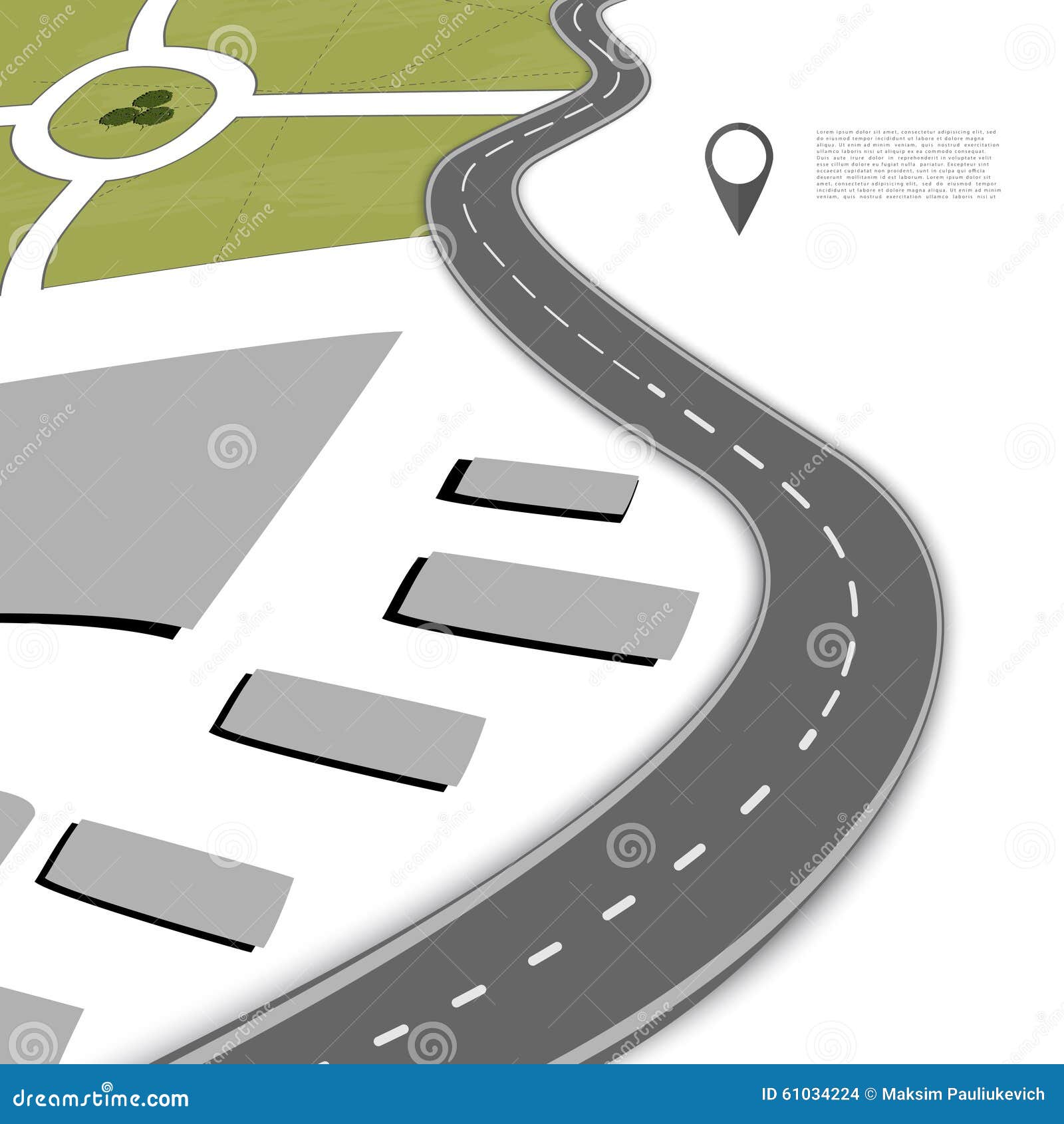 Vector path on the road. stock vector. Illustration of concept - 61034224