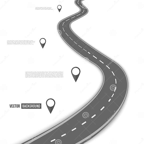 Vector path on the road. stock vector. Illustration of info - 61083095