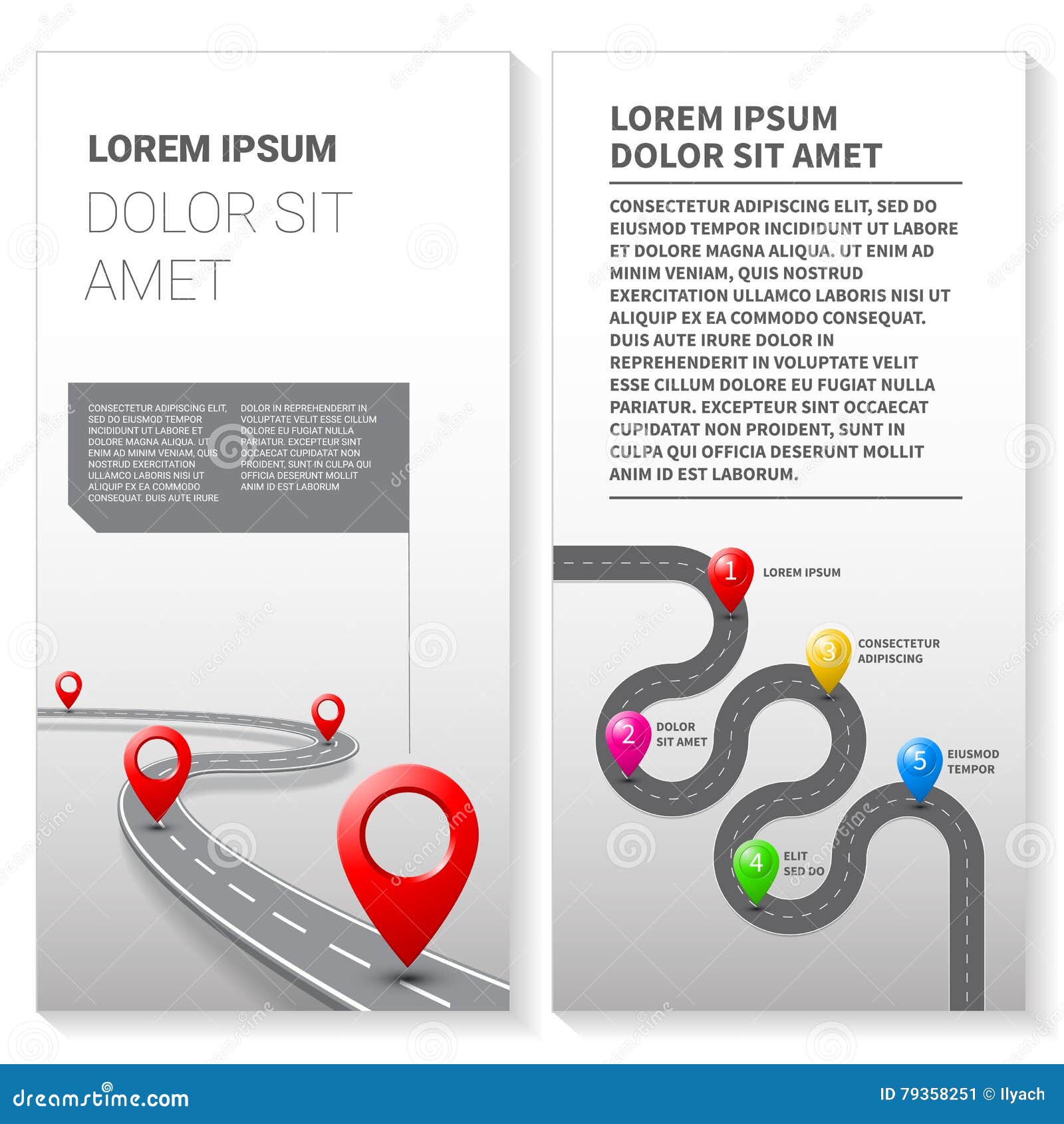 Vector Pathway Road Map With GPS Route Pin Icon | CartoonDealer.com ...