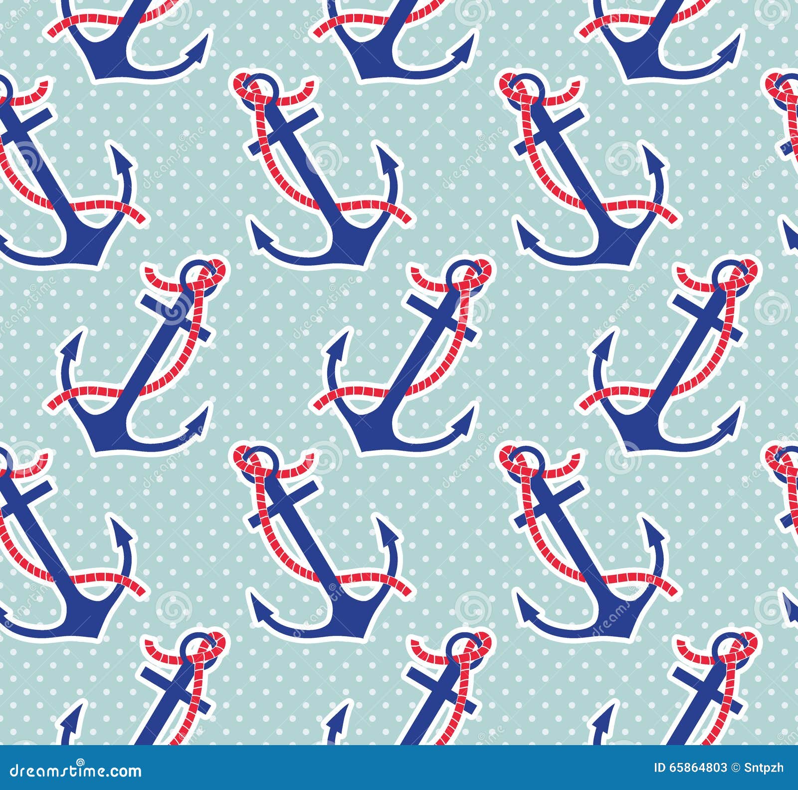 Vector Pattern with Anchors Design Stock Vector - Illustration of ...