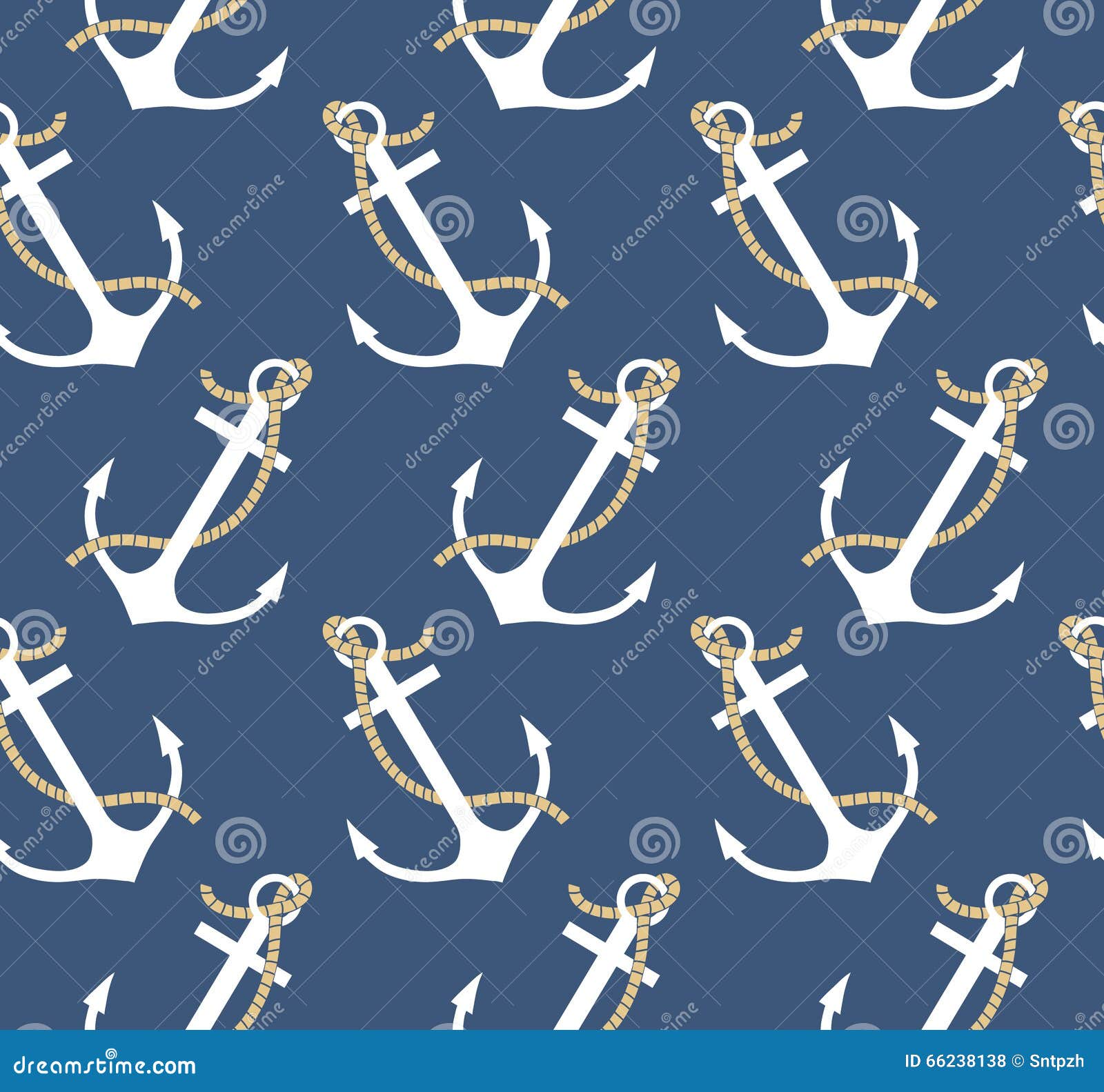 Vector Pattern with Anchors Design Stock Vector - Illustration of navy ...
