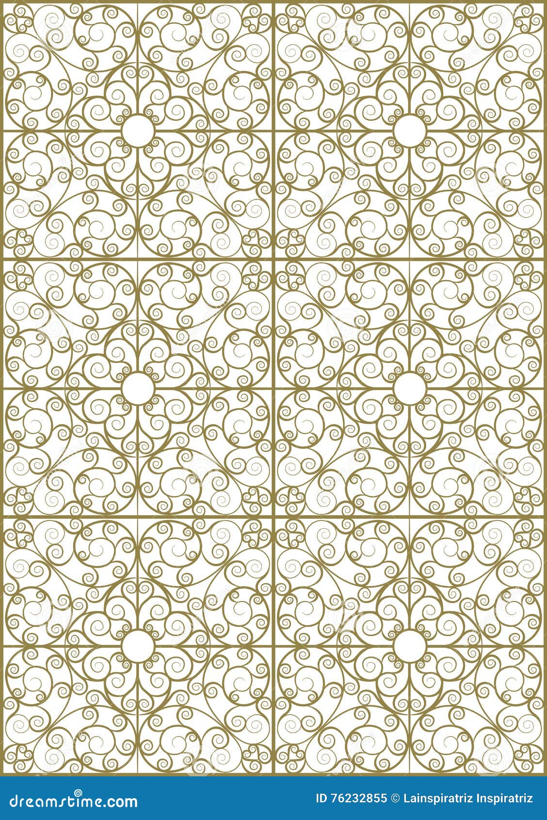 Vector Pattern in Andalusian Style Stock Illustration - Illustration of ...