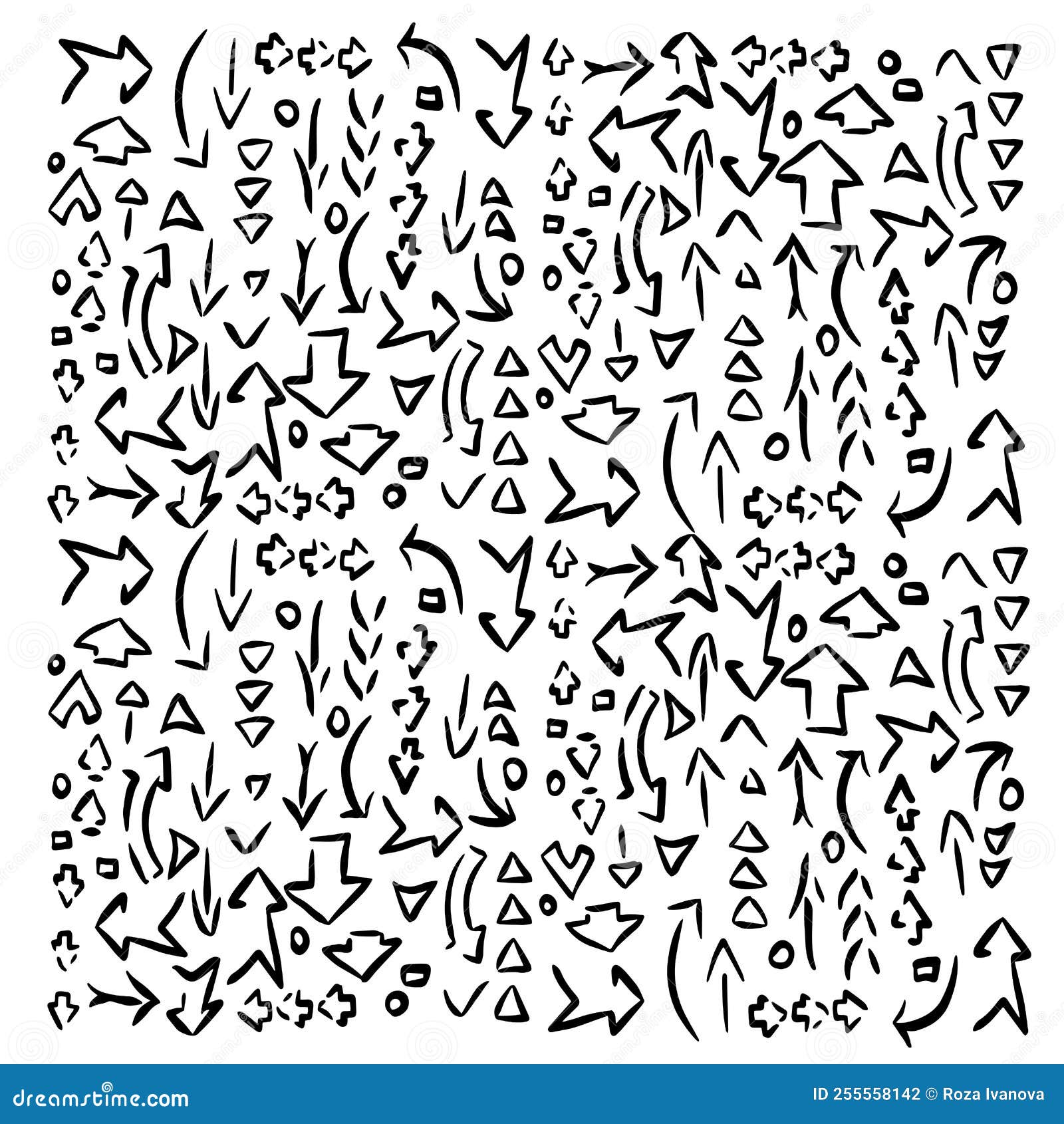 Vector Pattern of Arrows and Math Icons Stock Vector - Illustration of ...