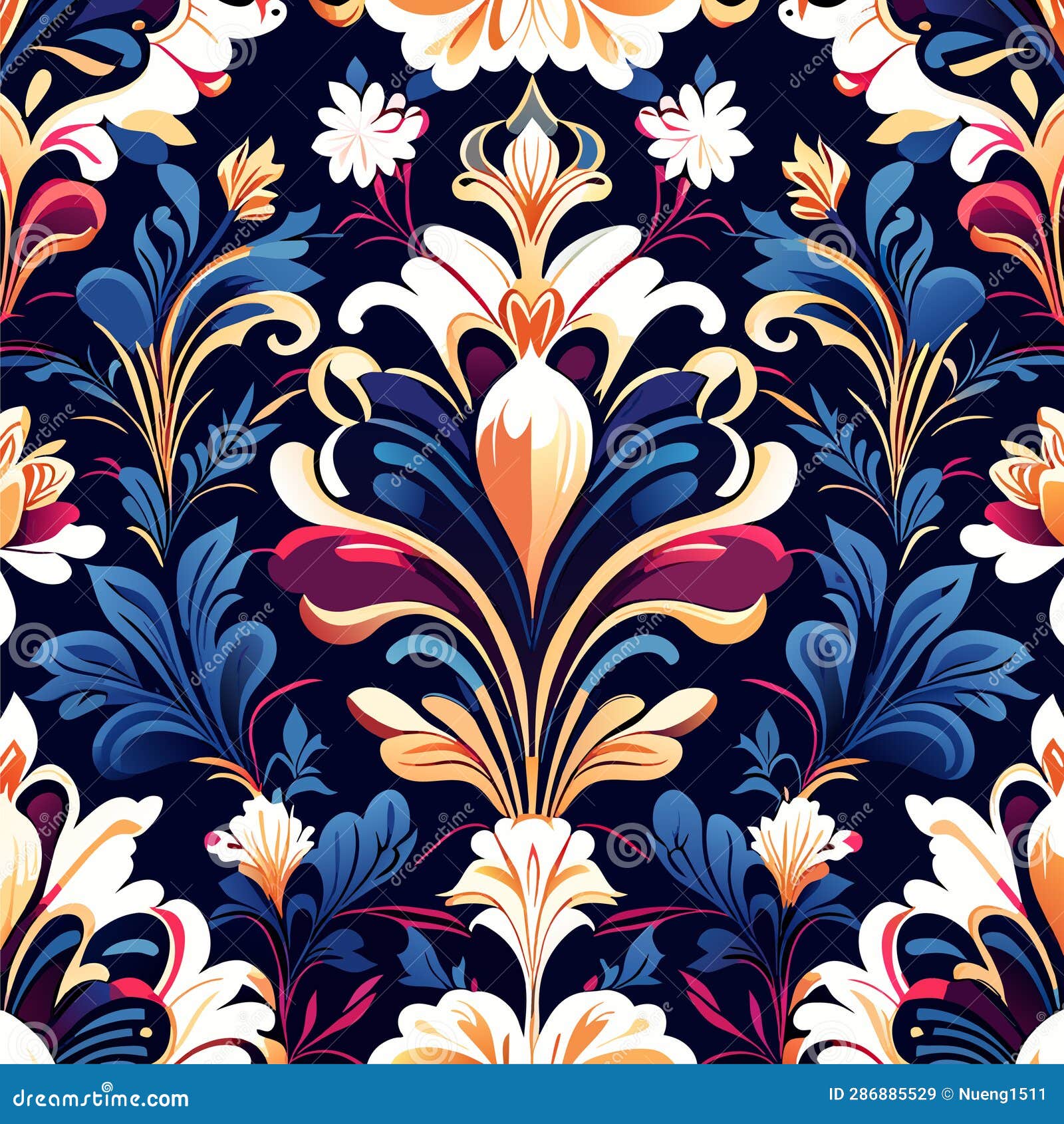 Pattern Arts Design Seamless Crown Background_07 Stock Illustration ...