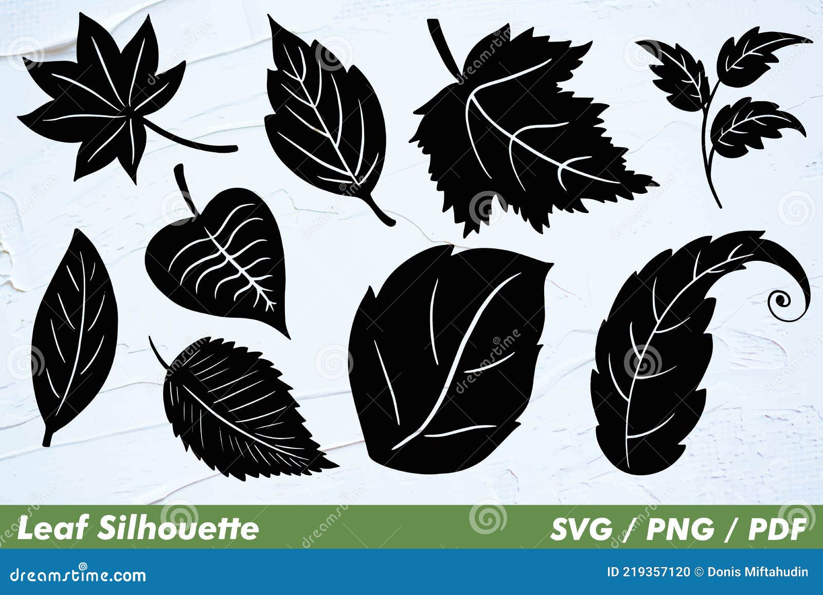 Leaf Silhouette stock vector. Illustration of branch - 219357120