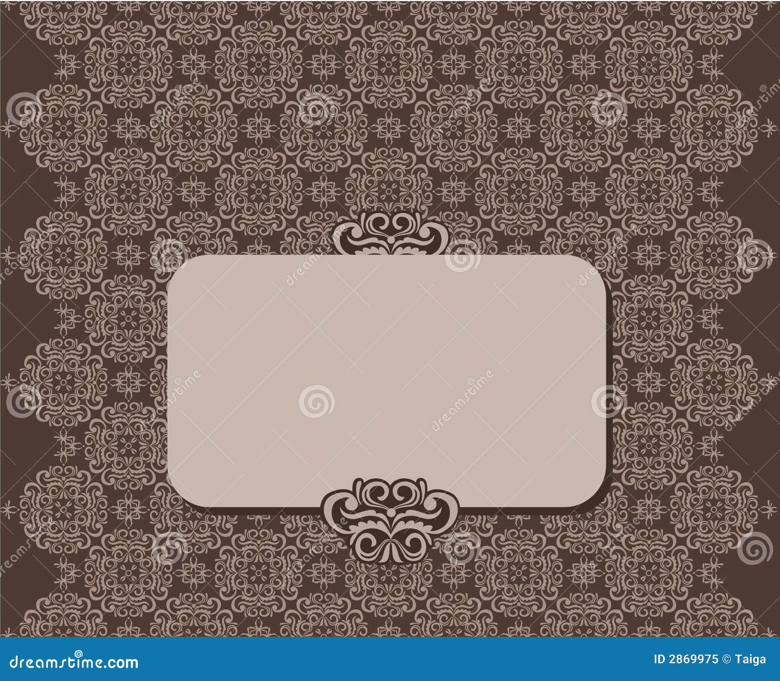 Vector pattern with banner stock vector. Illustration of floral - 2869975