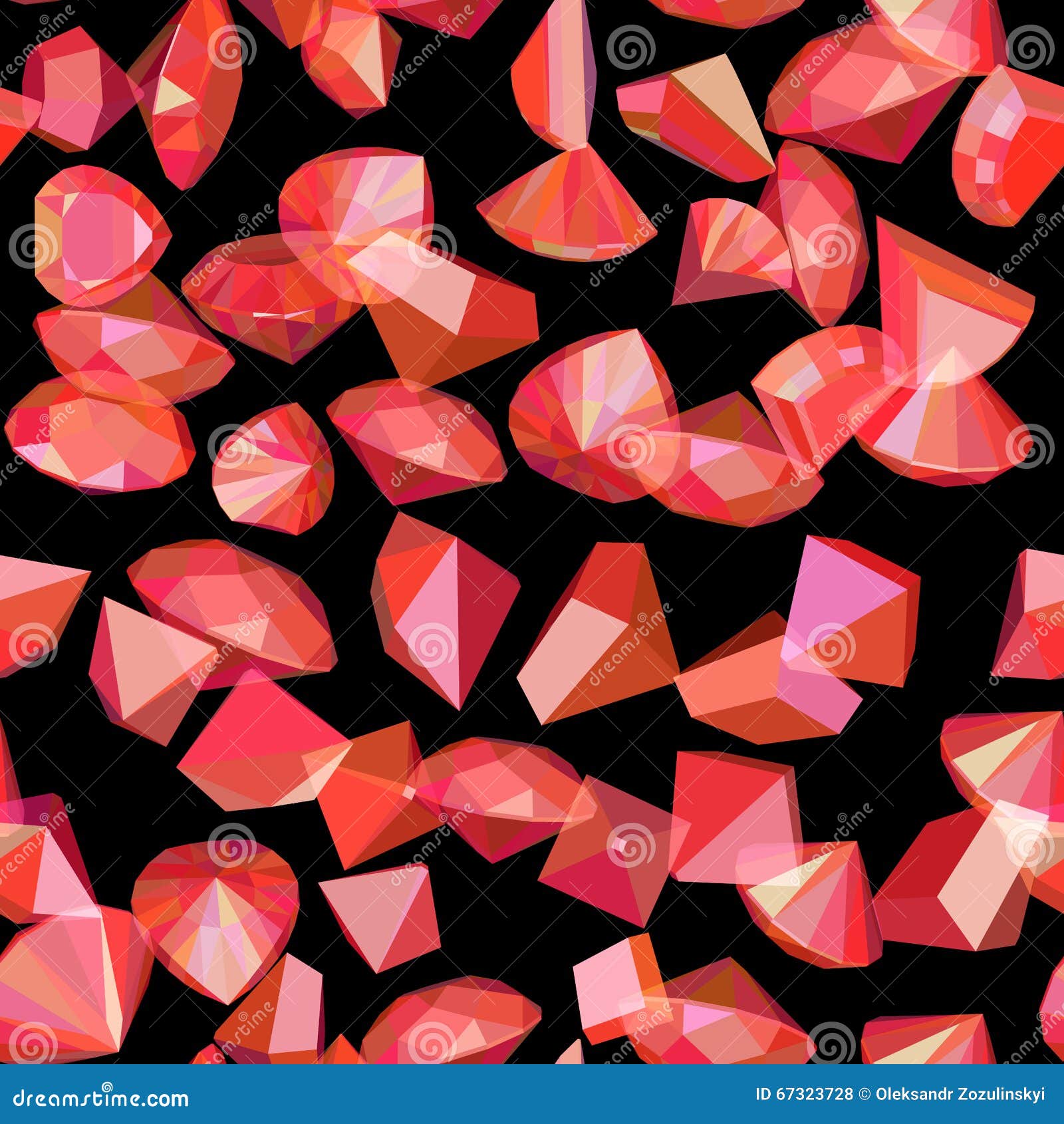 Vector Pattern with Beads and Crystals Diamonds Stock Vector ...