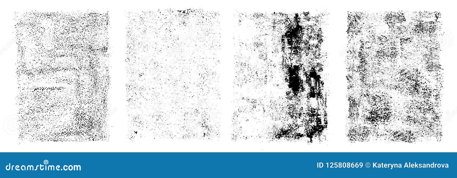 Vector Pattern of Black Ink. Stamps, Small Drops and Splashes Stock ...