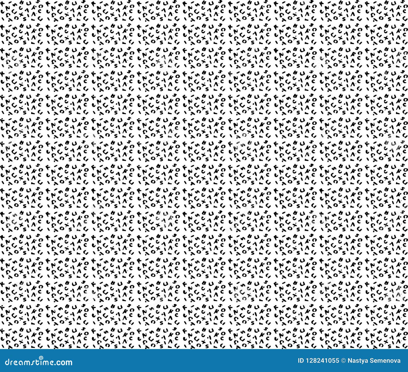 Vector Pattern with Black Latin Calligraphy in Uncial Text Stock Vector ...