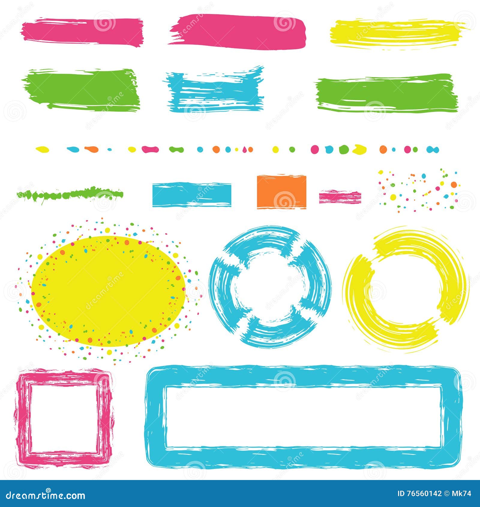 Vector pattern brushes stock vector. Illustration of color - 76560142