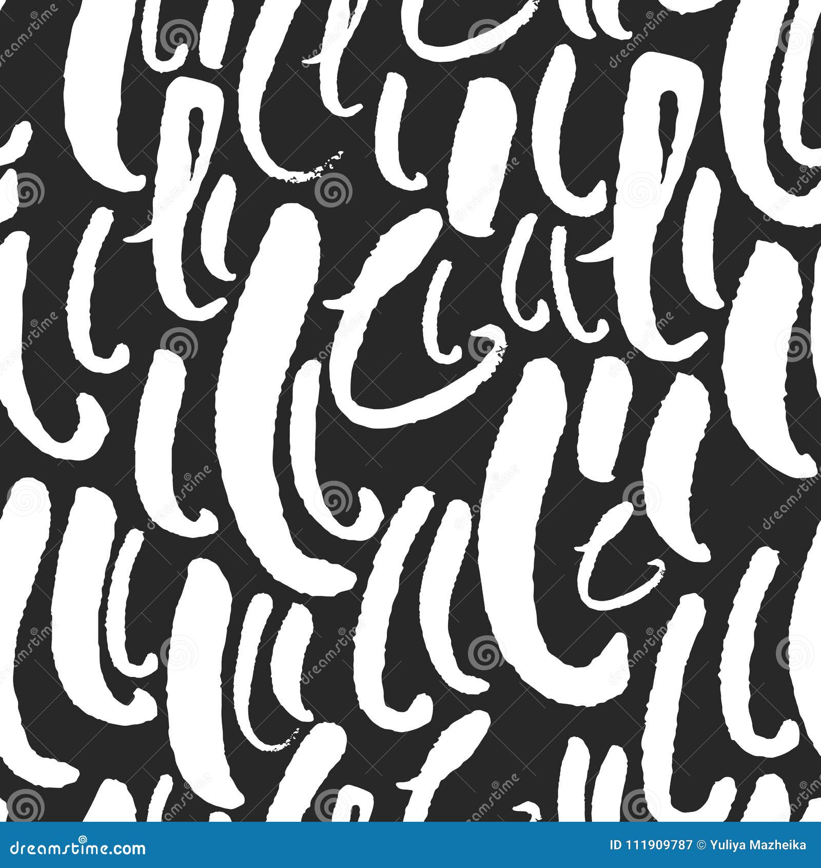 Vector Pattern with Calligraphy Letters L Stock Vector - Illustration ...