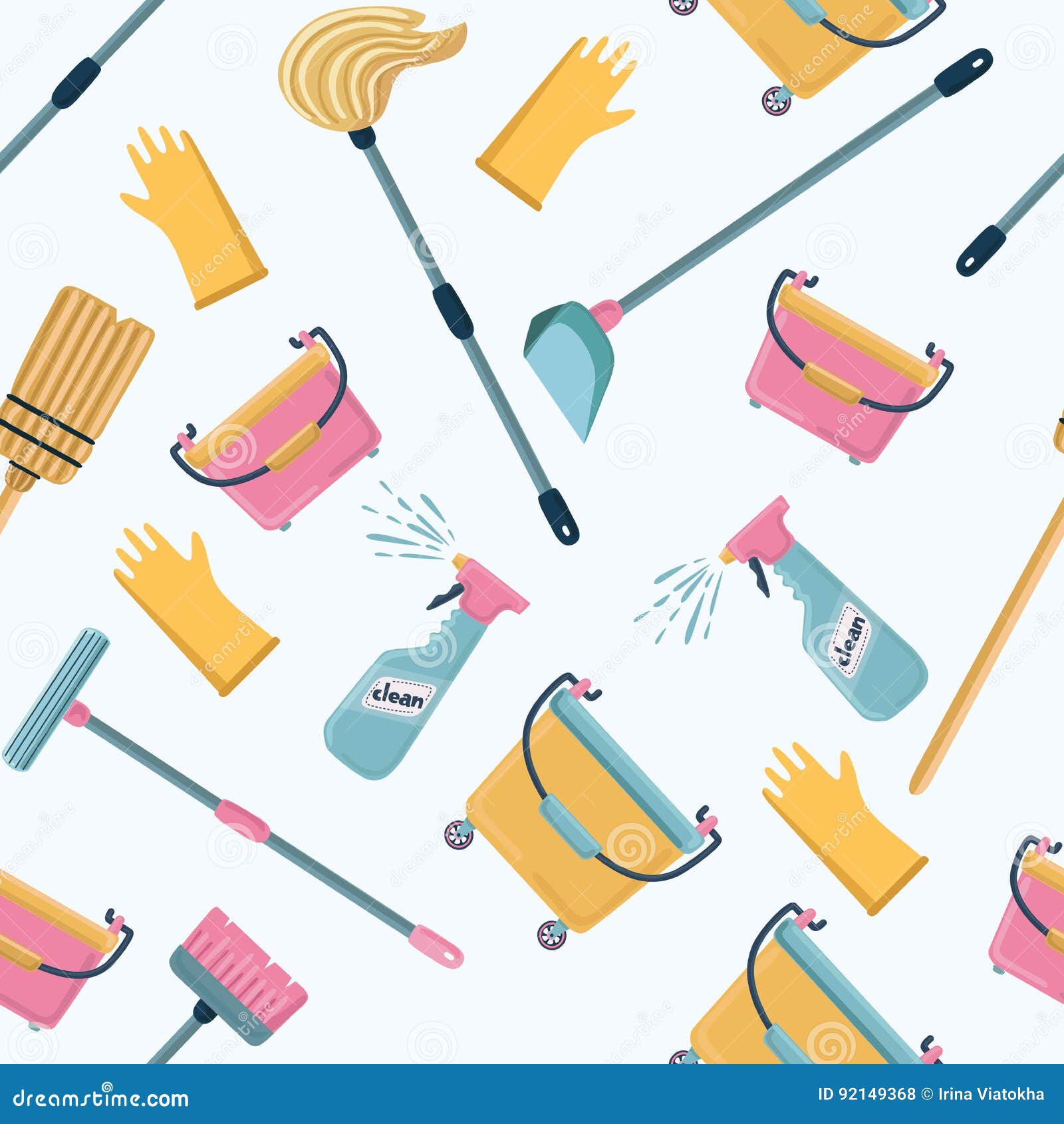 Cleaning Tools Lettering In Doodle Style. Instruments For Washing ...