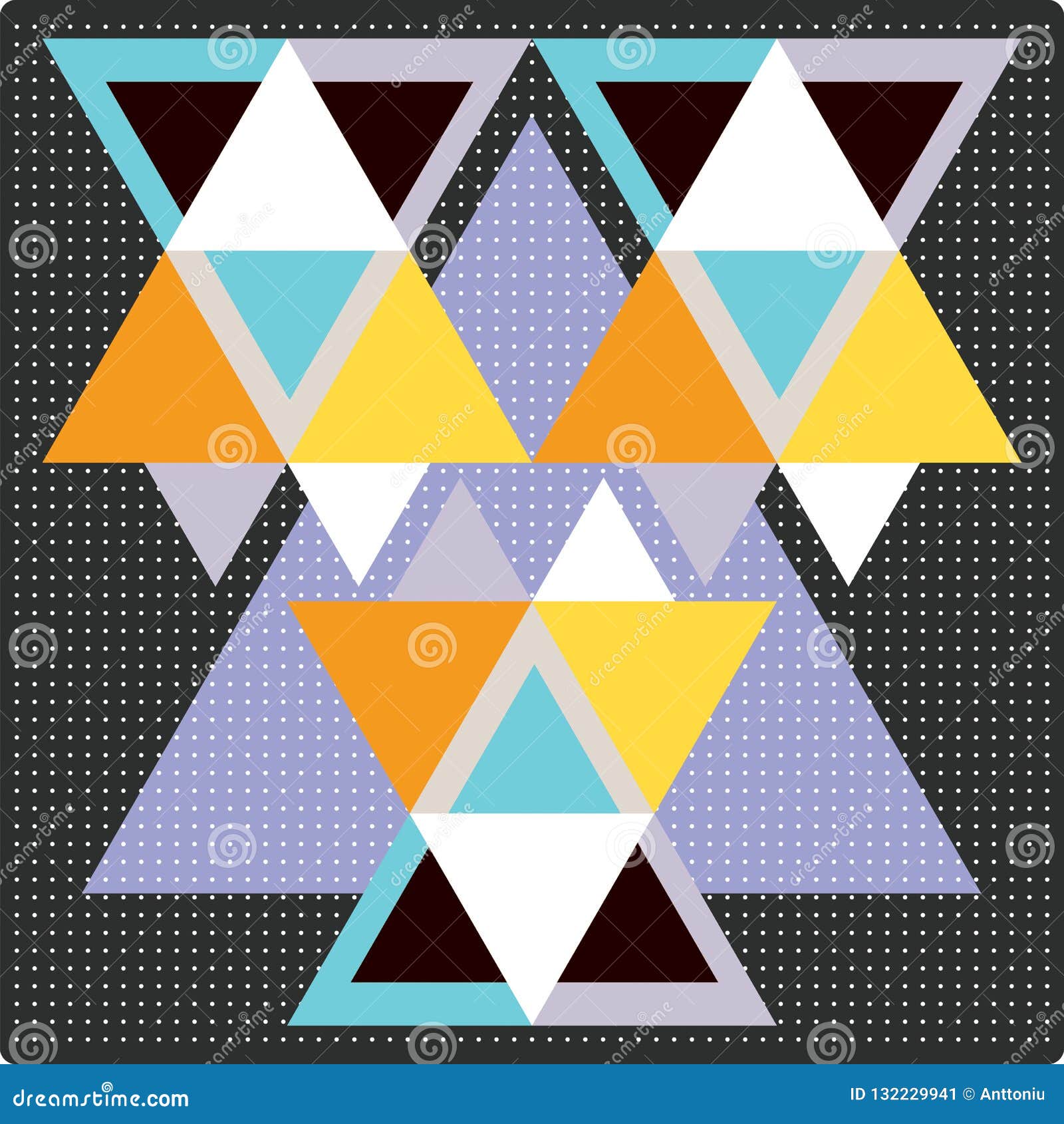 Vector Pattern with Colorful Geometric Shapes, Triangles,lines Stock ...