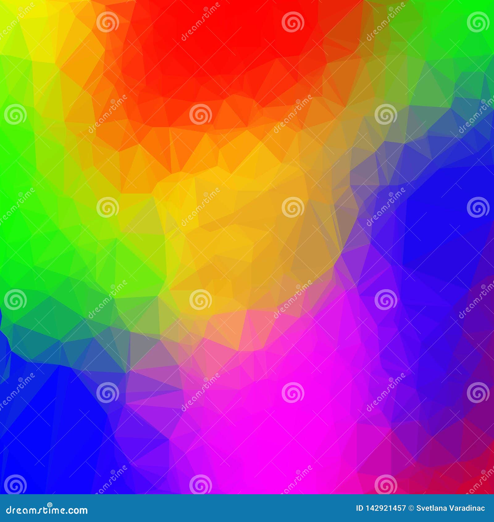 Abstract Polygon Background with Rainbow Colors. Stock Vector ...
