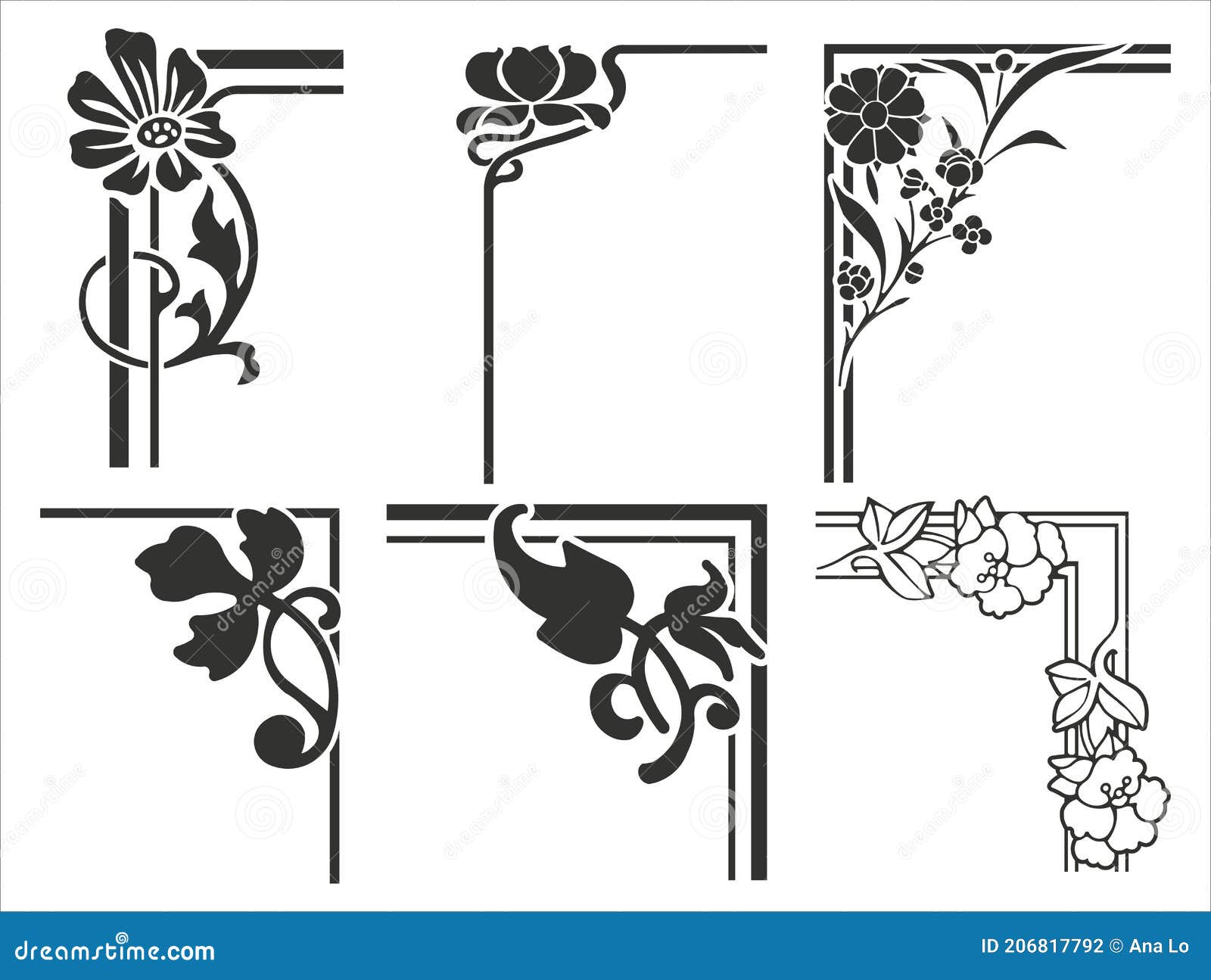 Vector Pattern for Corners Sandblasting Mock Up Stock Vector ...