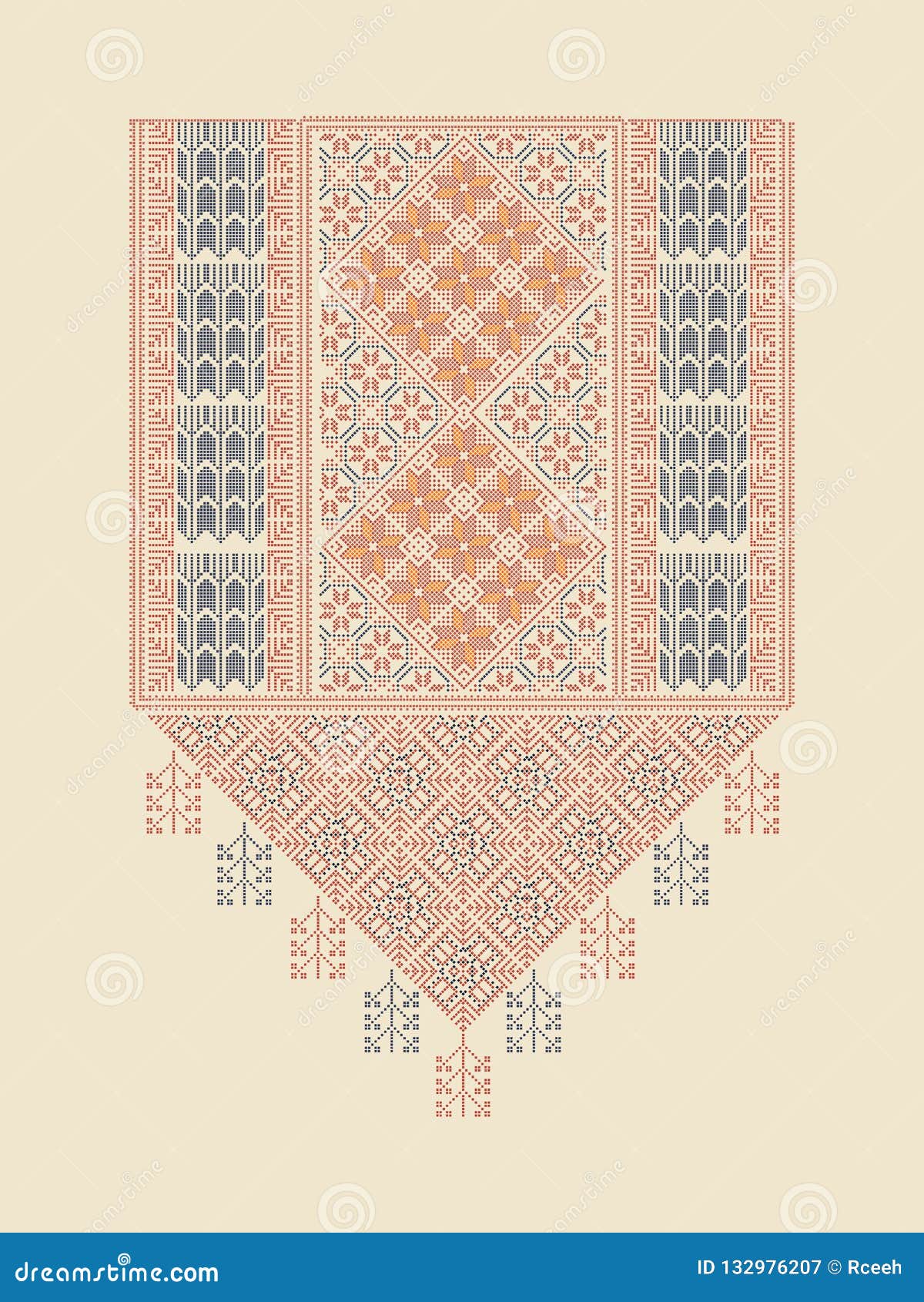 Palestinian pattern stock vector. Illustration of arabic - 132976207