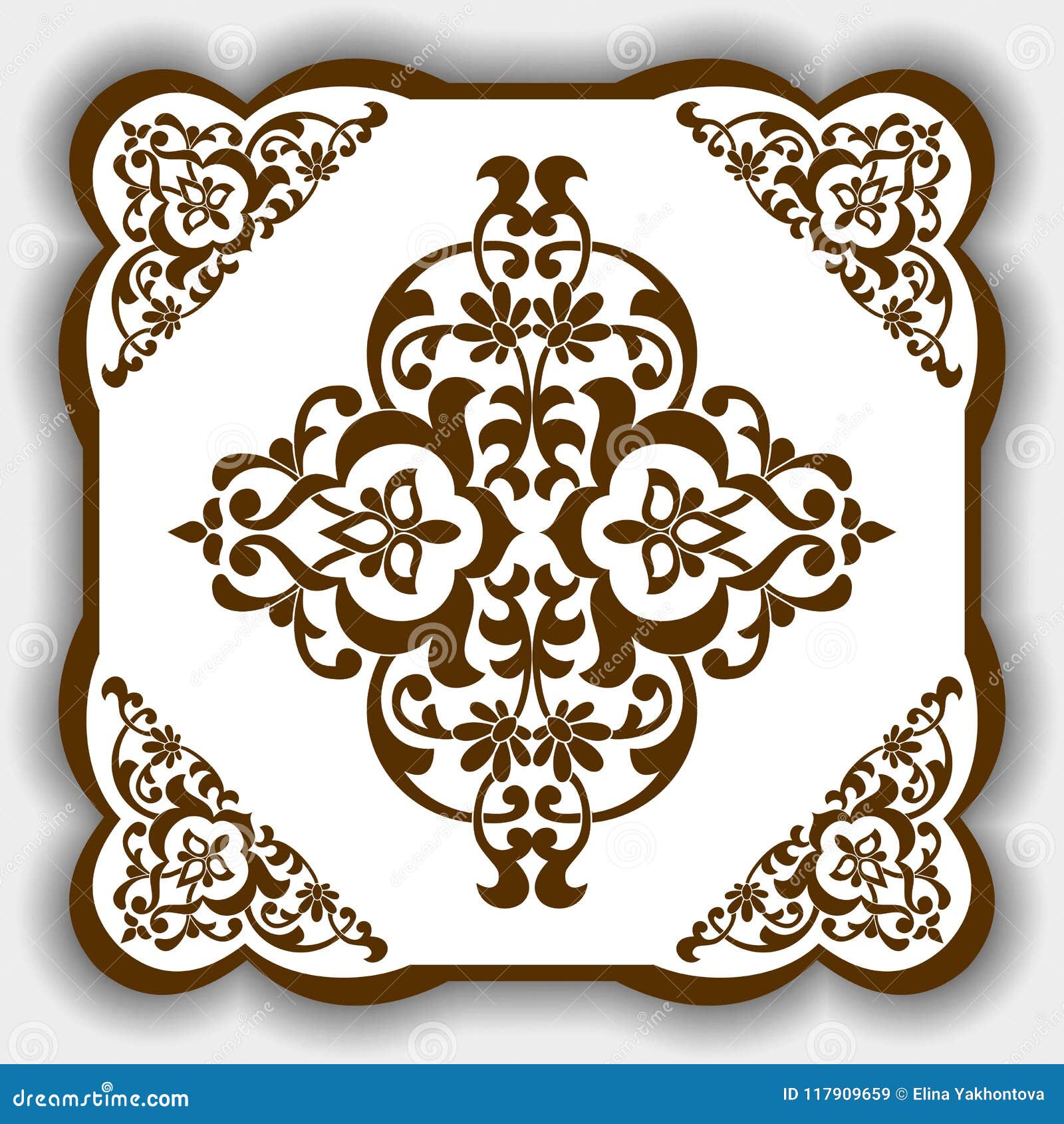 Vector East Pattern, Asia Style As a Template for Tiles, Backgrounds ...