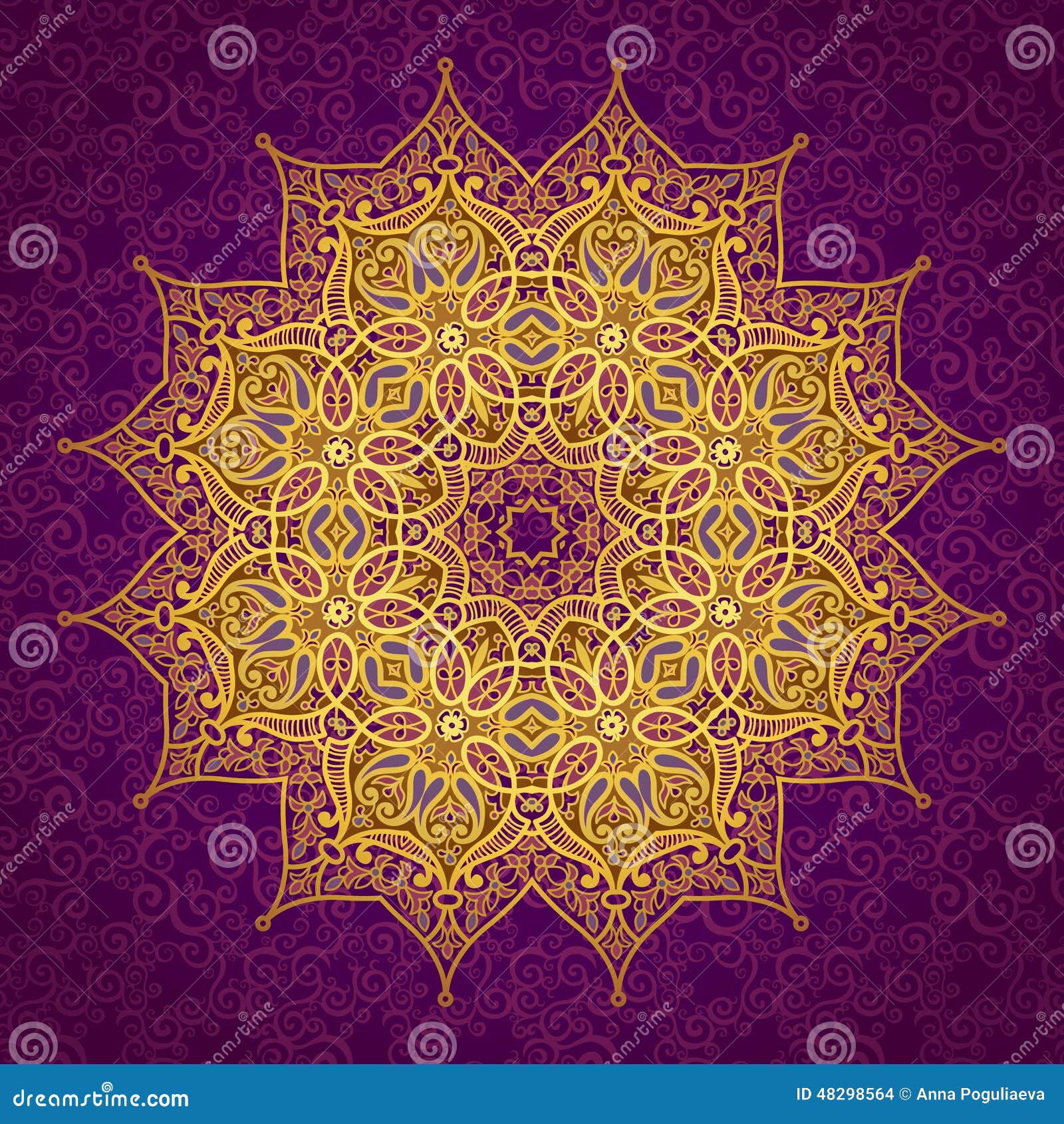 Vector Pattern in Eastern Style. Stock Vector - Illustration of design ...