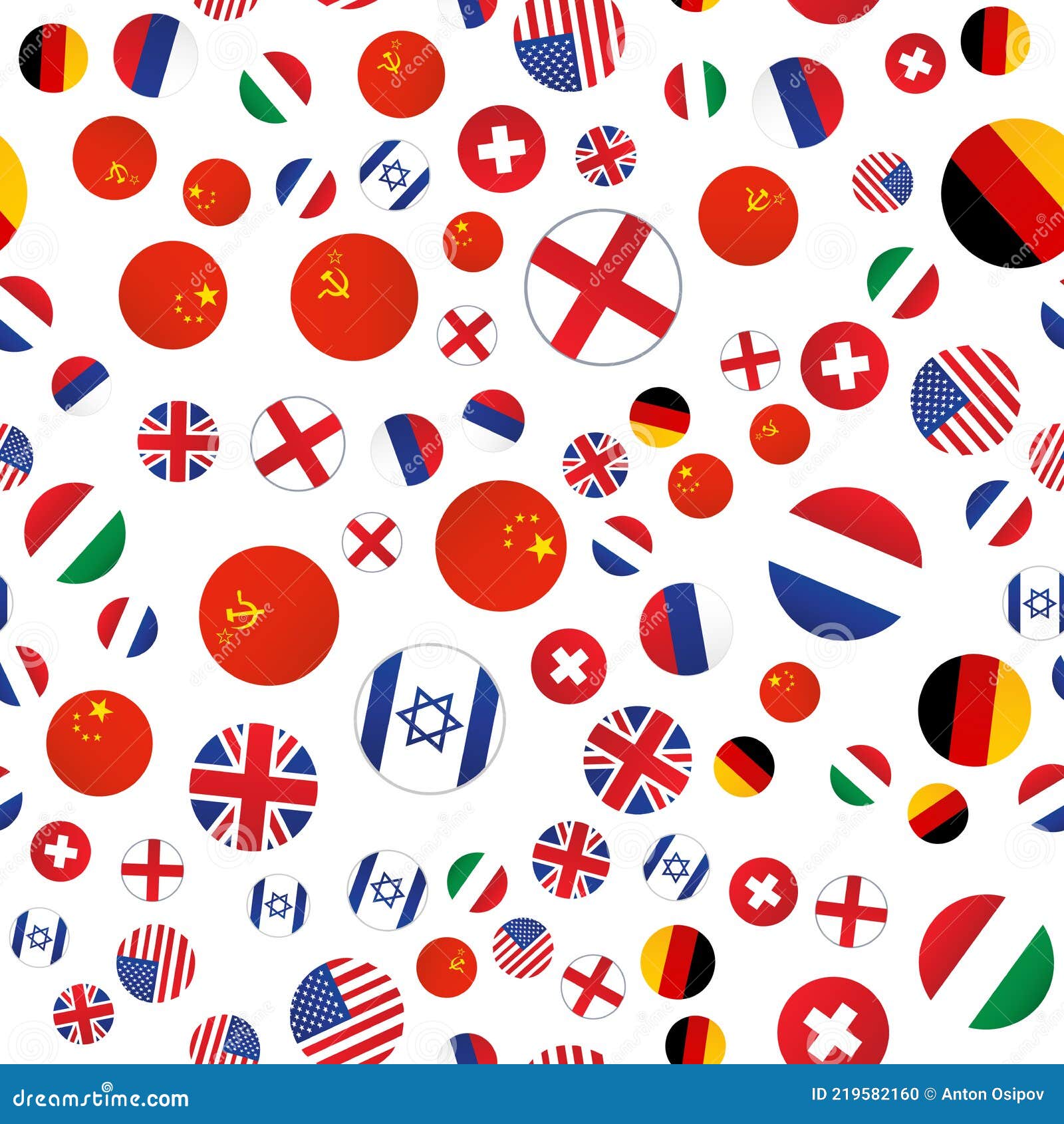 Vector Pattern of Flags for Decoration Stock Vector - Illustration of ...