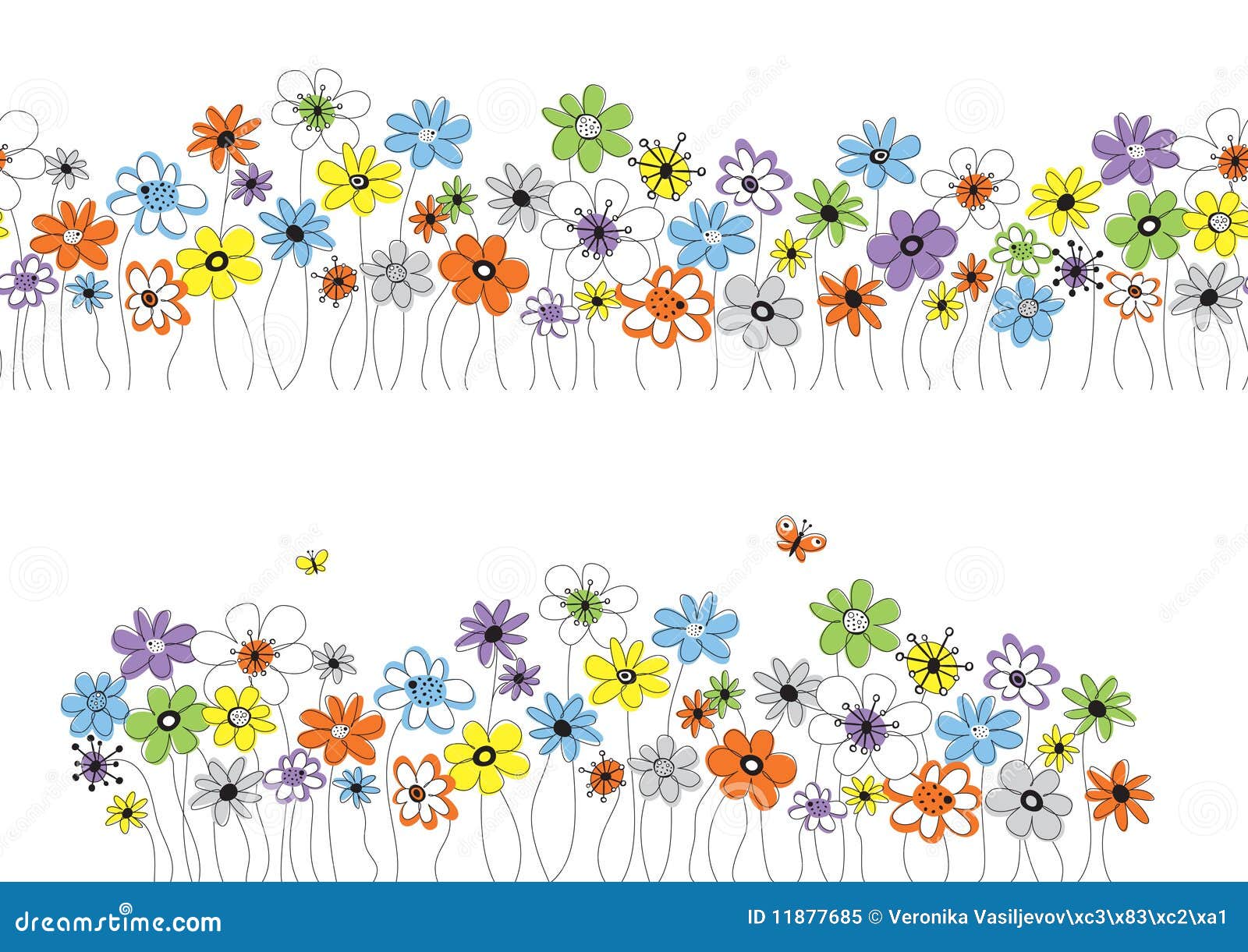 Vector Pattern with Flowers Stock Vector - Illustration of graphic ...