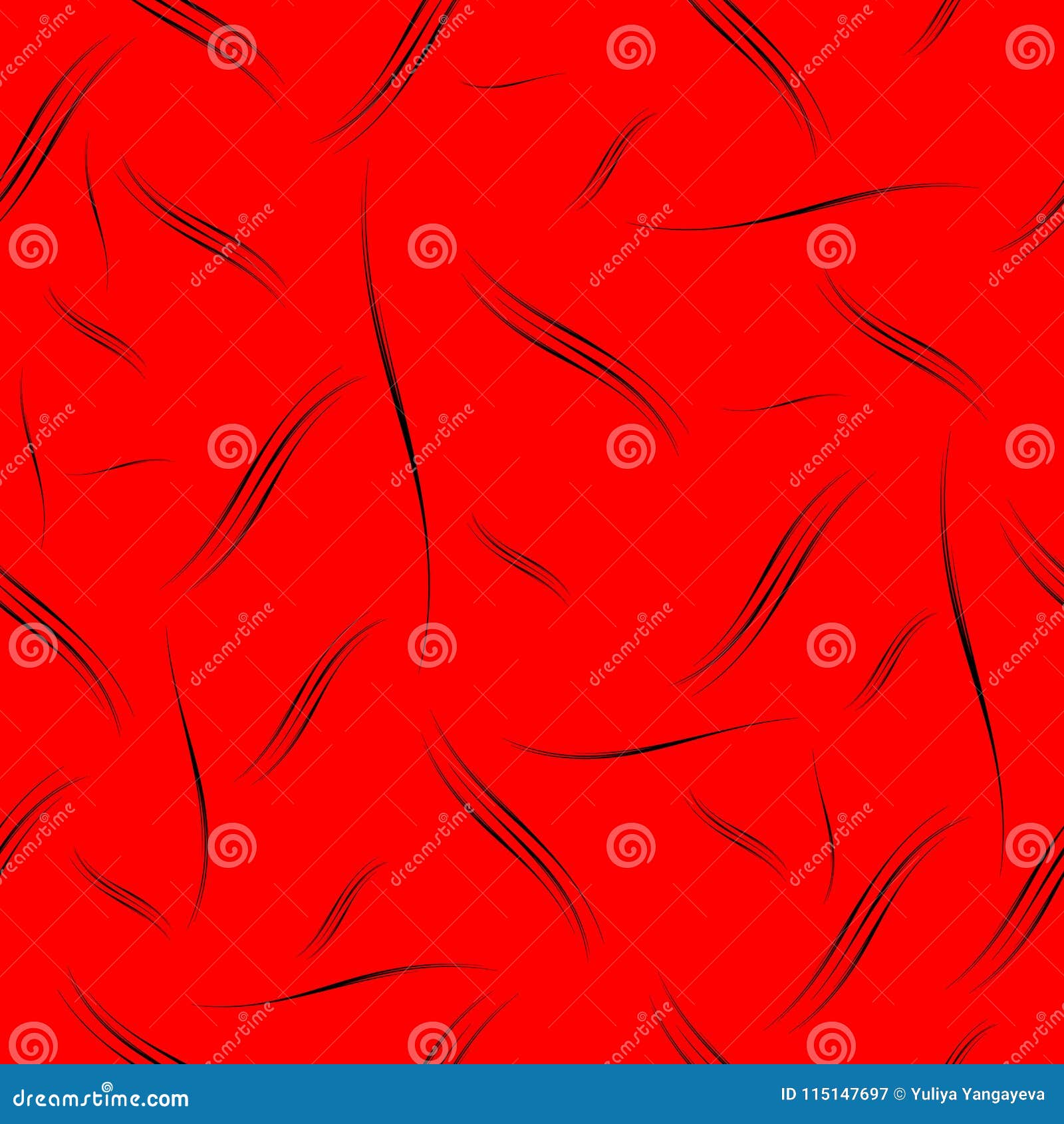 Vector Pattern from Flowing Lines on a Red Background. Stock Vector ...