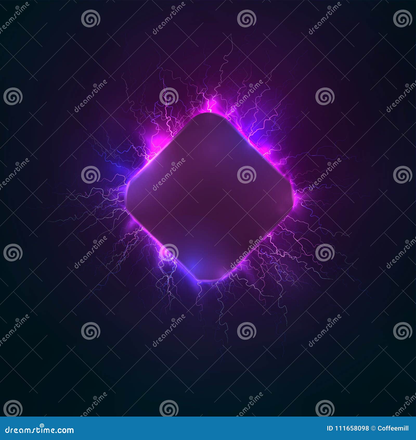 Vector Pattern, Geometric Figure with Glare and Lightning Stock ...
