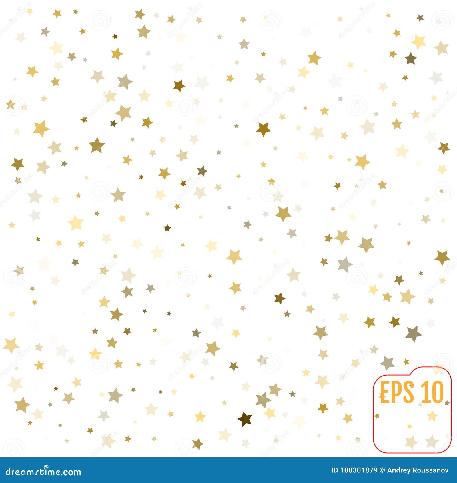 Pattern with gold stars stock vector. Illustration of simple - 100301879