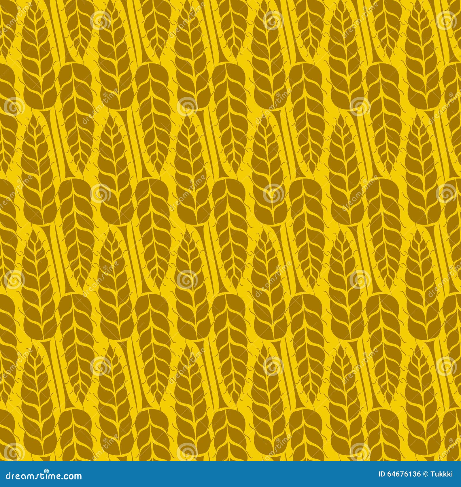 Vector Pattern with Grains and Wheat Stock Vector - Illustration of ...