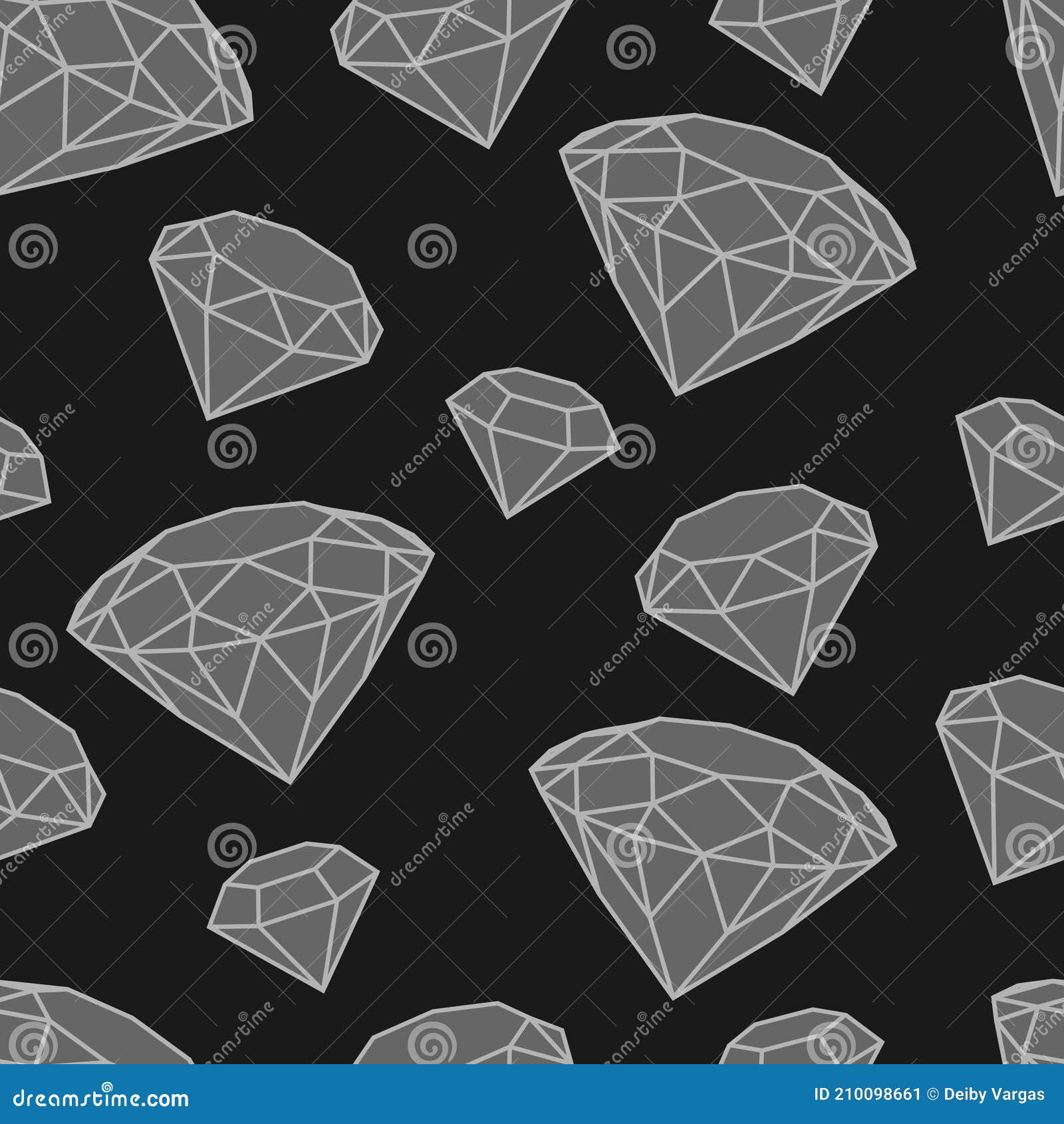 Vector Pattern of Grayscale Diamonds Stock Vector - Illustration of ...