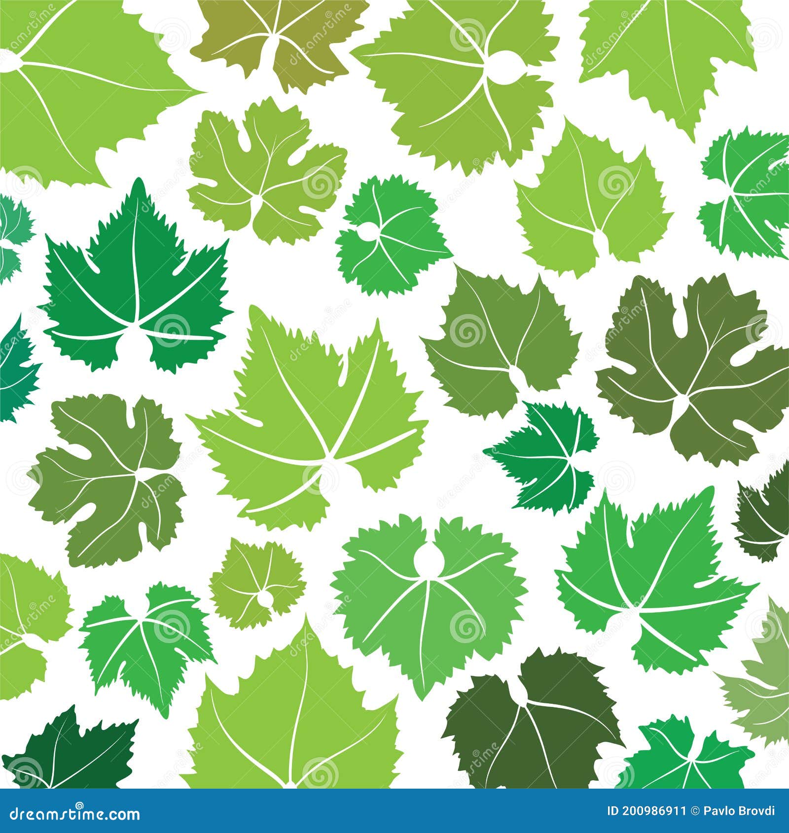 Pattern with Wine Grape Leaves Stock Vector - Illustration of nature ...
