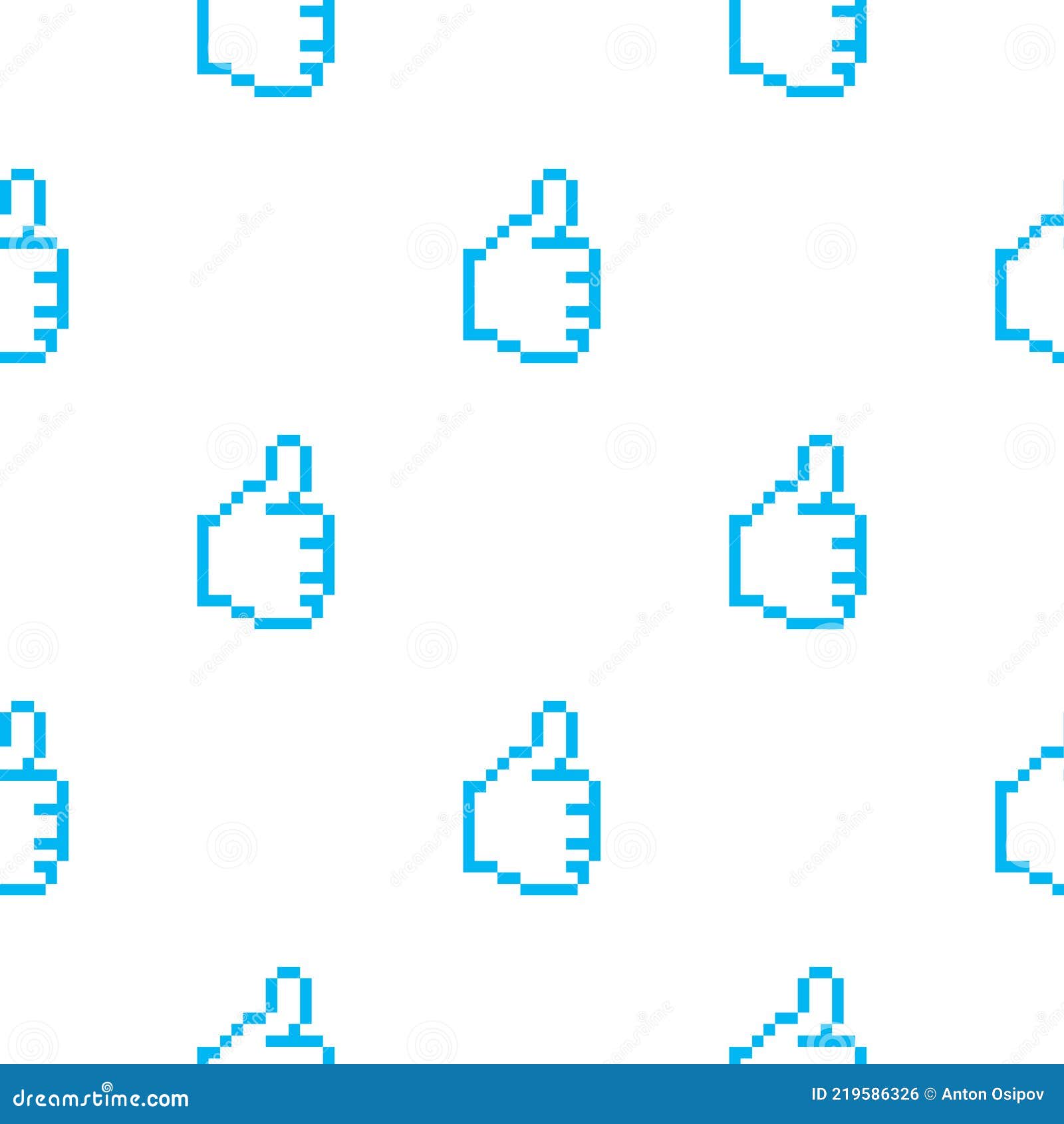 Vector Pattern of Hand Gestures. Set of Pixel Art Style Icons. Stock ...