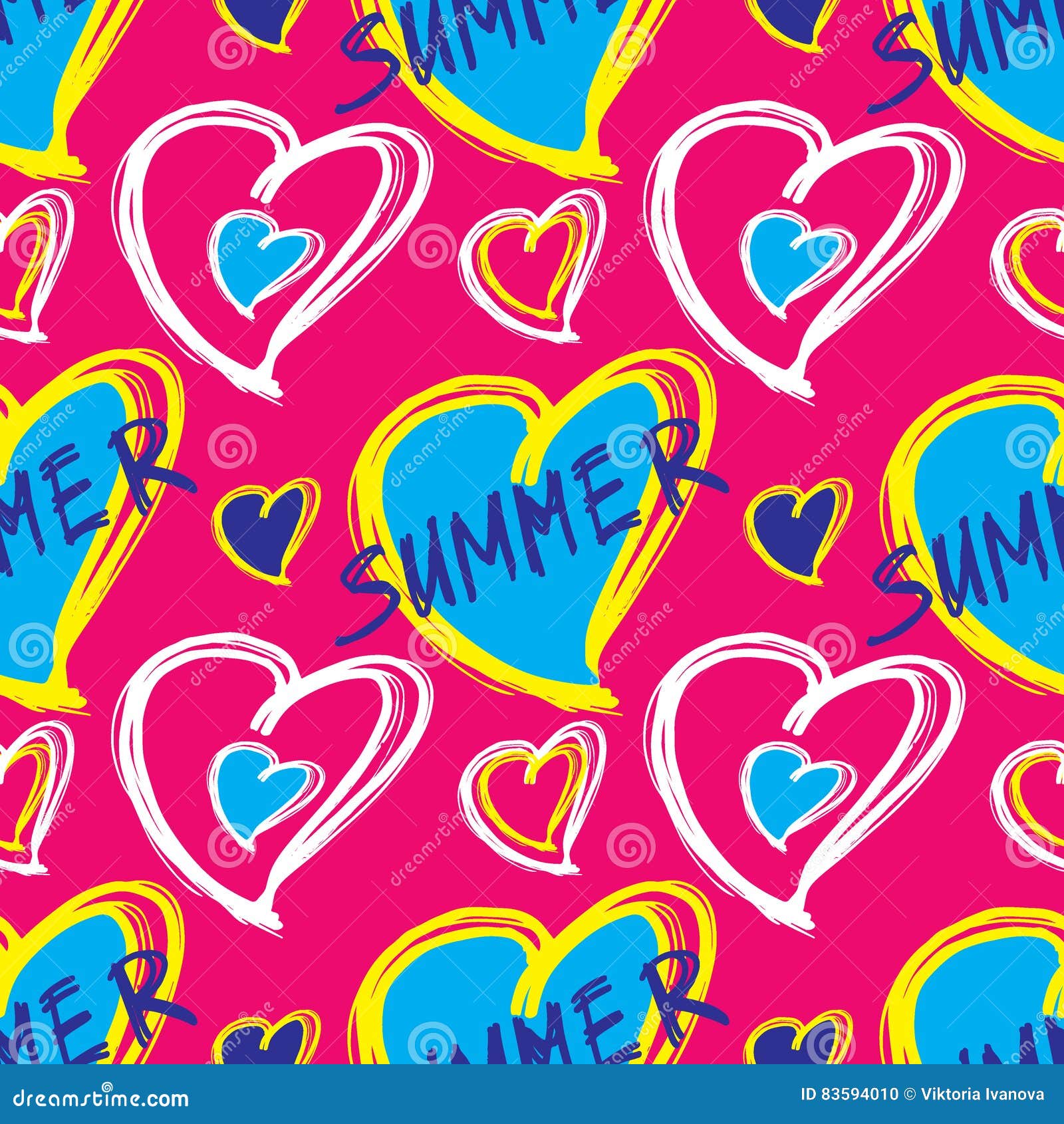 Vector Pattern with Hart Shape. Stock Vector - Illustration of seamless ...