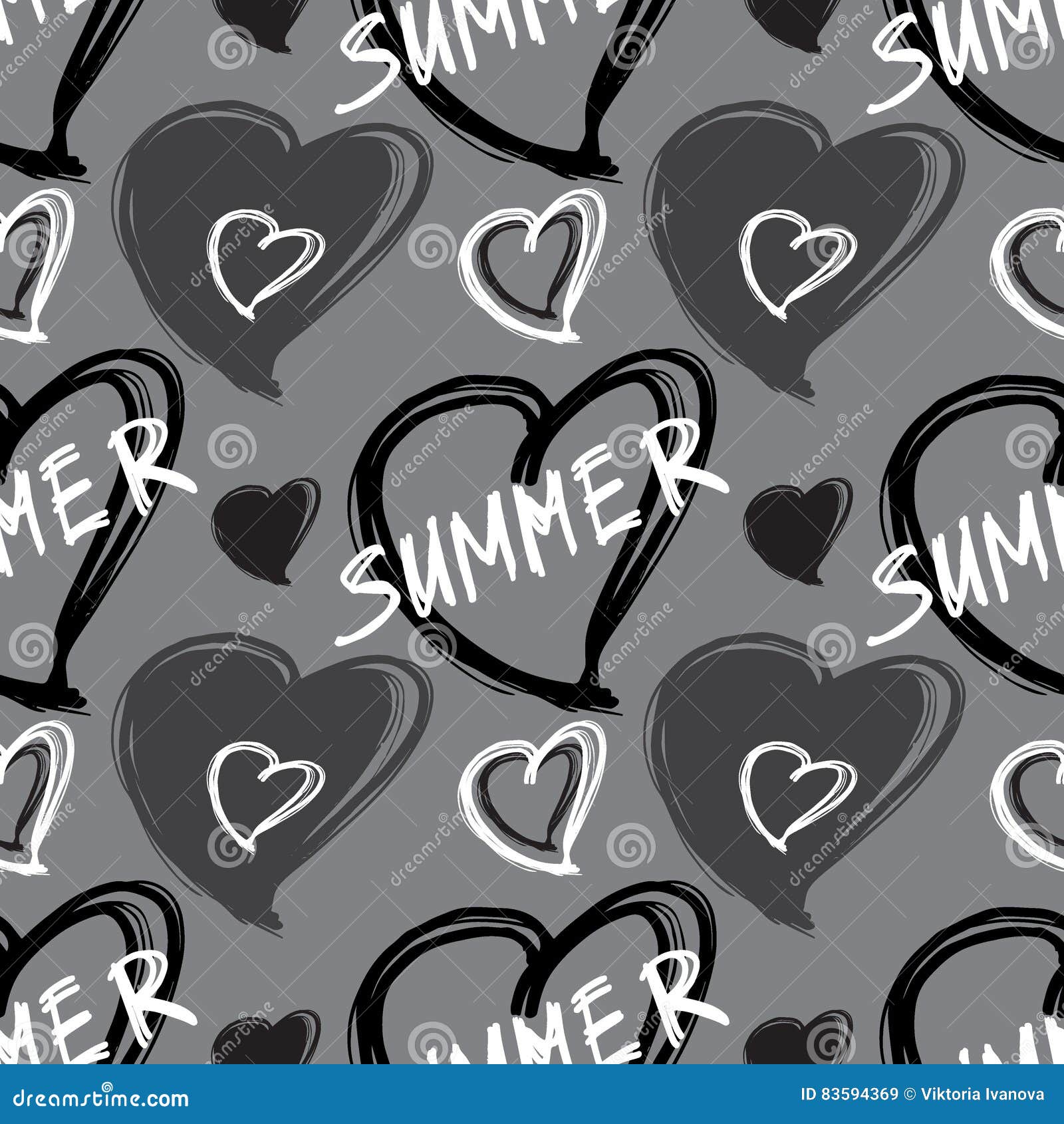 Vector Pattern with Hart Shape. Stock Vector - Illustration of shape ...