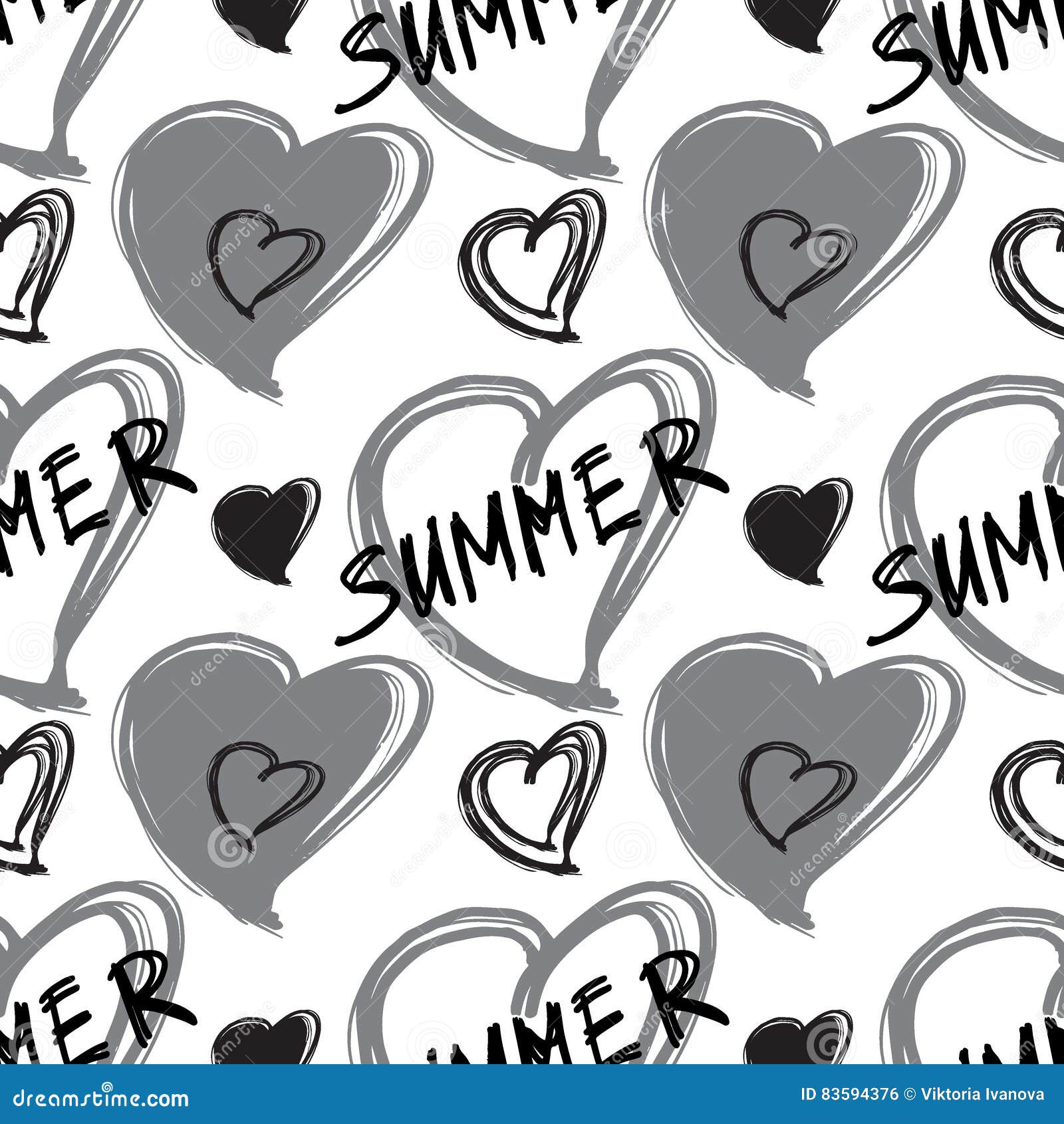 Vector Pattern with Hart Shape. Stock Vector - Illustration of shape ...